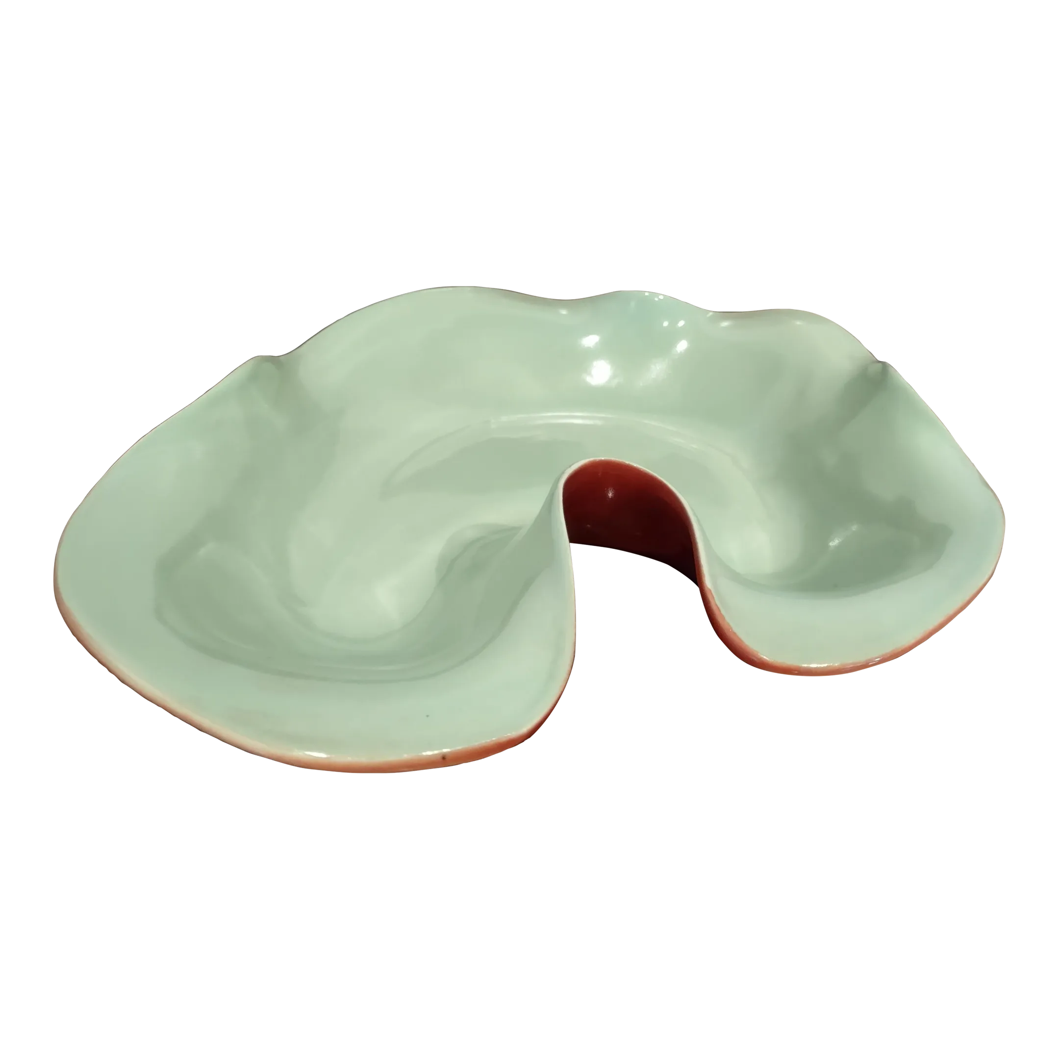 Vintage Mid Century Modern Red Wing Pottery Kidney Bean Curved Dish ...