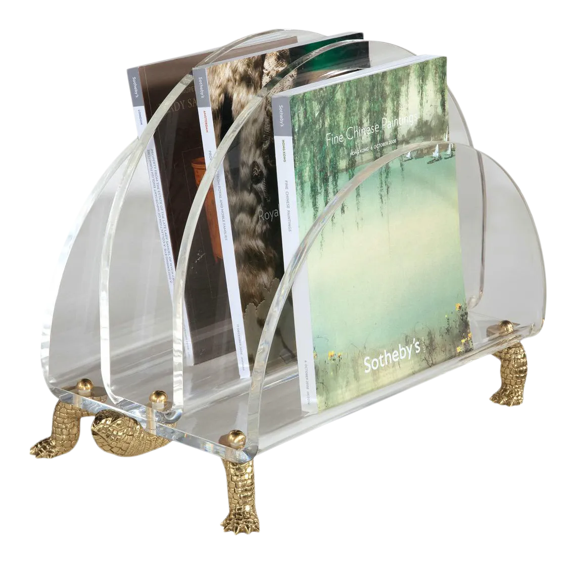 Maitland-Smith Tortoise Magazine Rack | Chairish