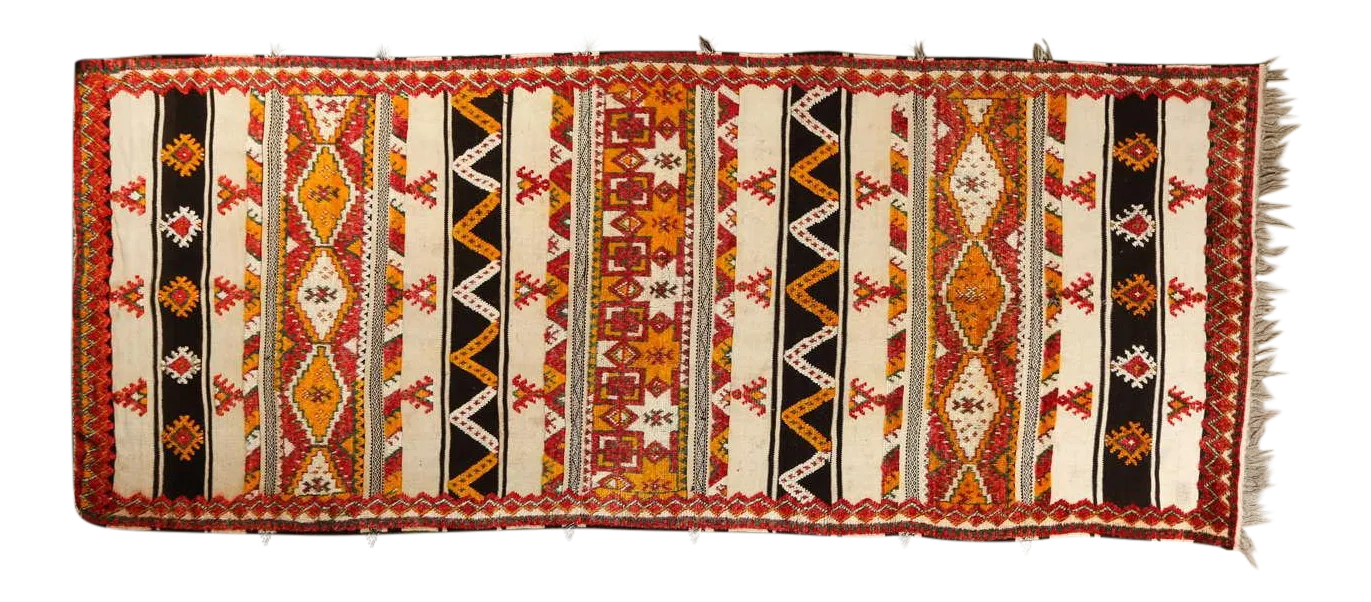 Vintage Moroccan Tribal Rug - 4′9″ × 11′7″ | Chairish