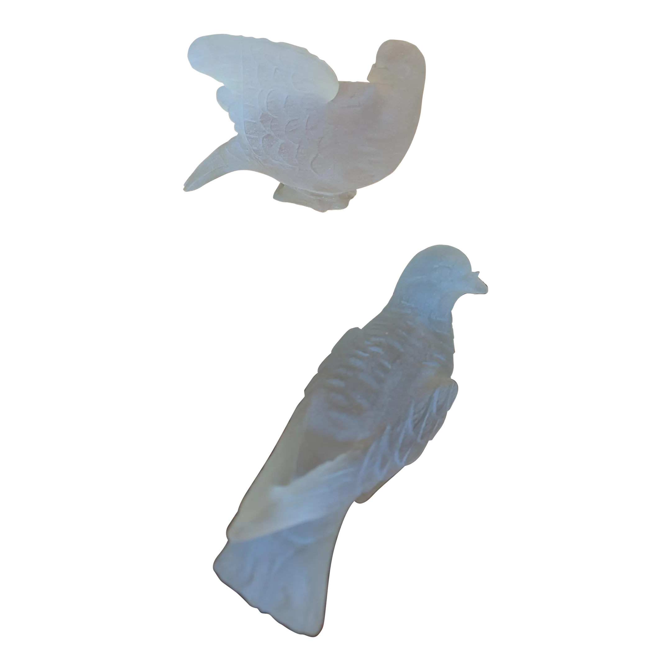 Mid-Century Dorothy Thorpe Frosted Resin Lucite Dove Figurines - a Pair ...