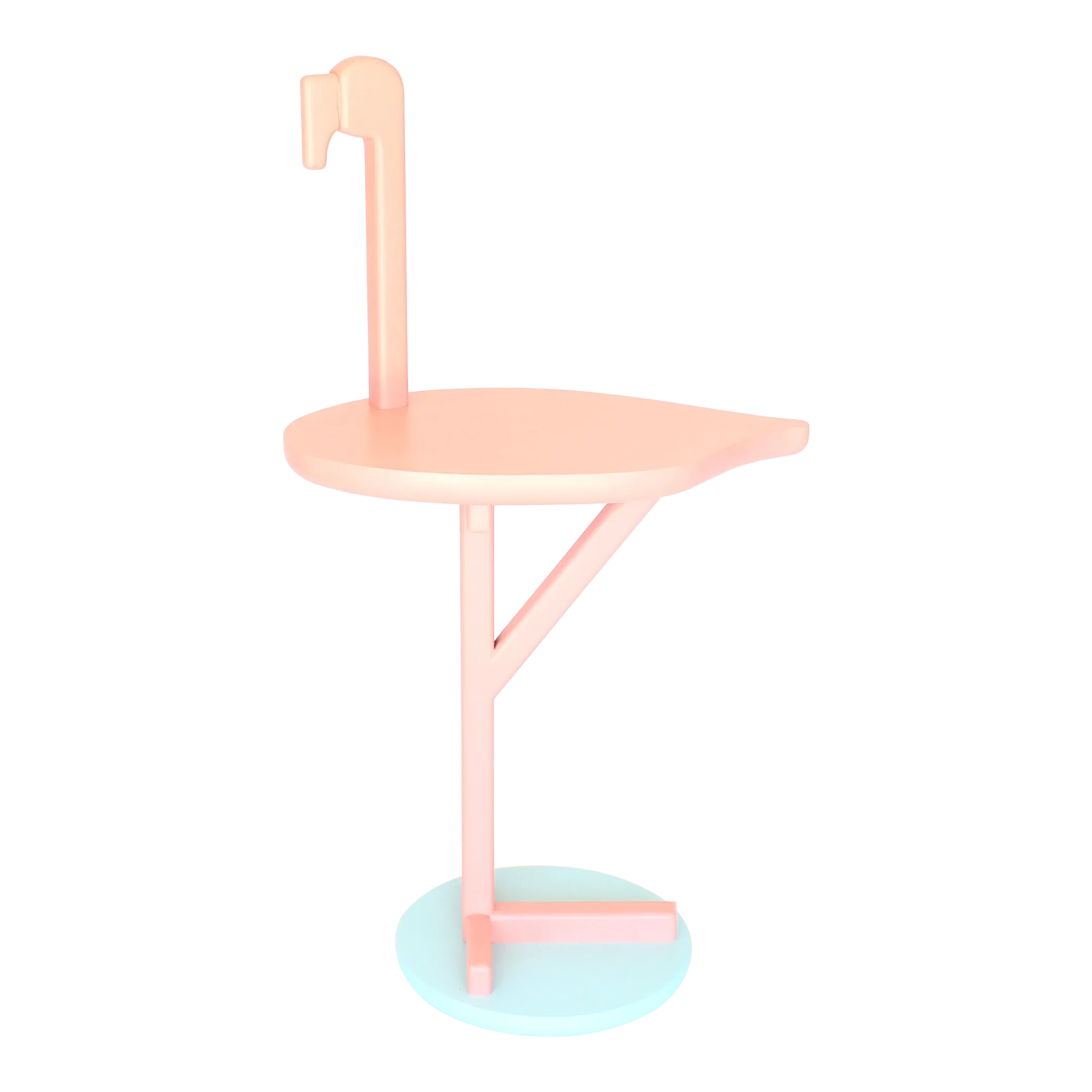 Greg Palombo Pop-Art Flamingo Side Table, Straight Neck | Chairish