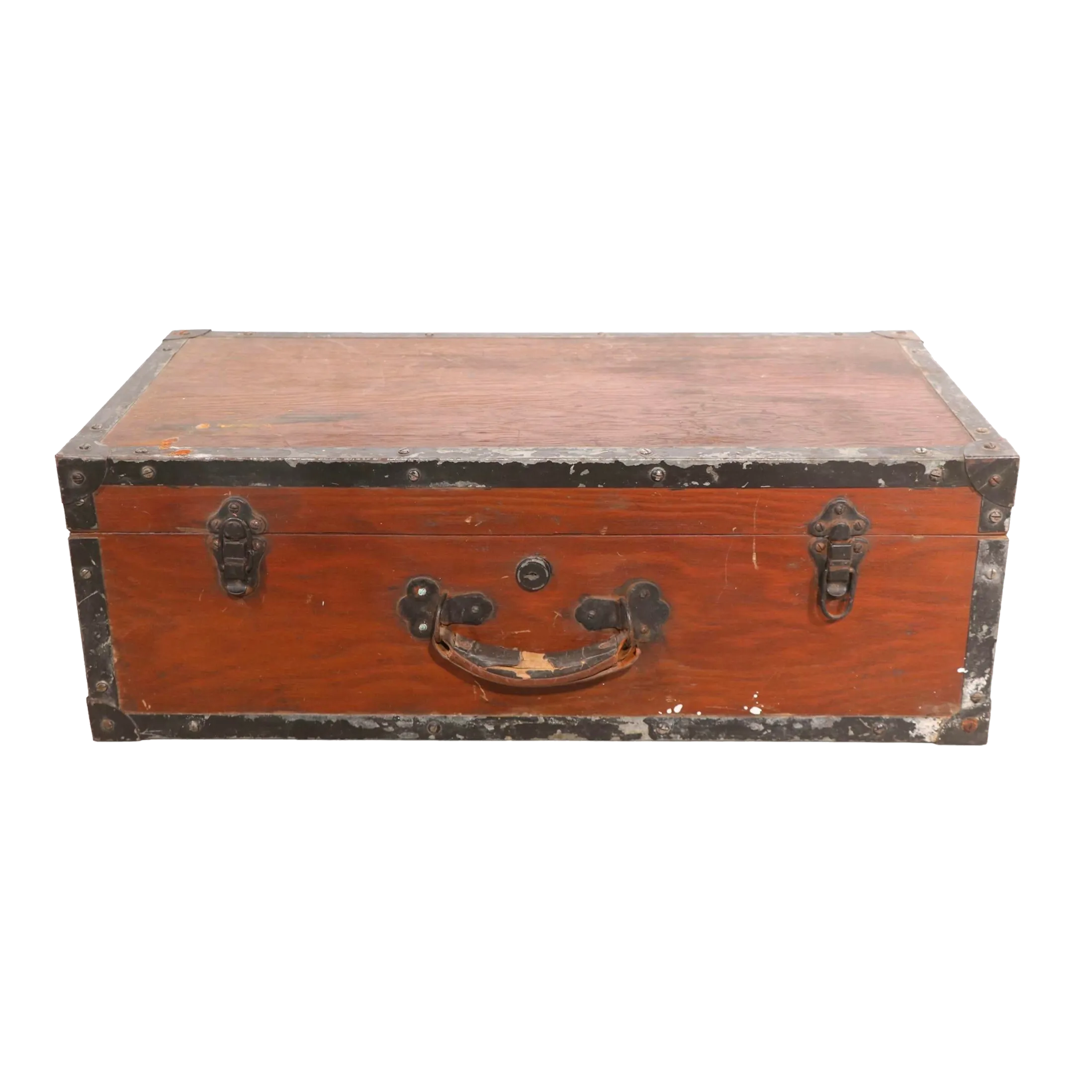 Vintage Wood Box With Pin Up Girl Decoupage Decorations | Chairish