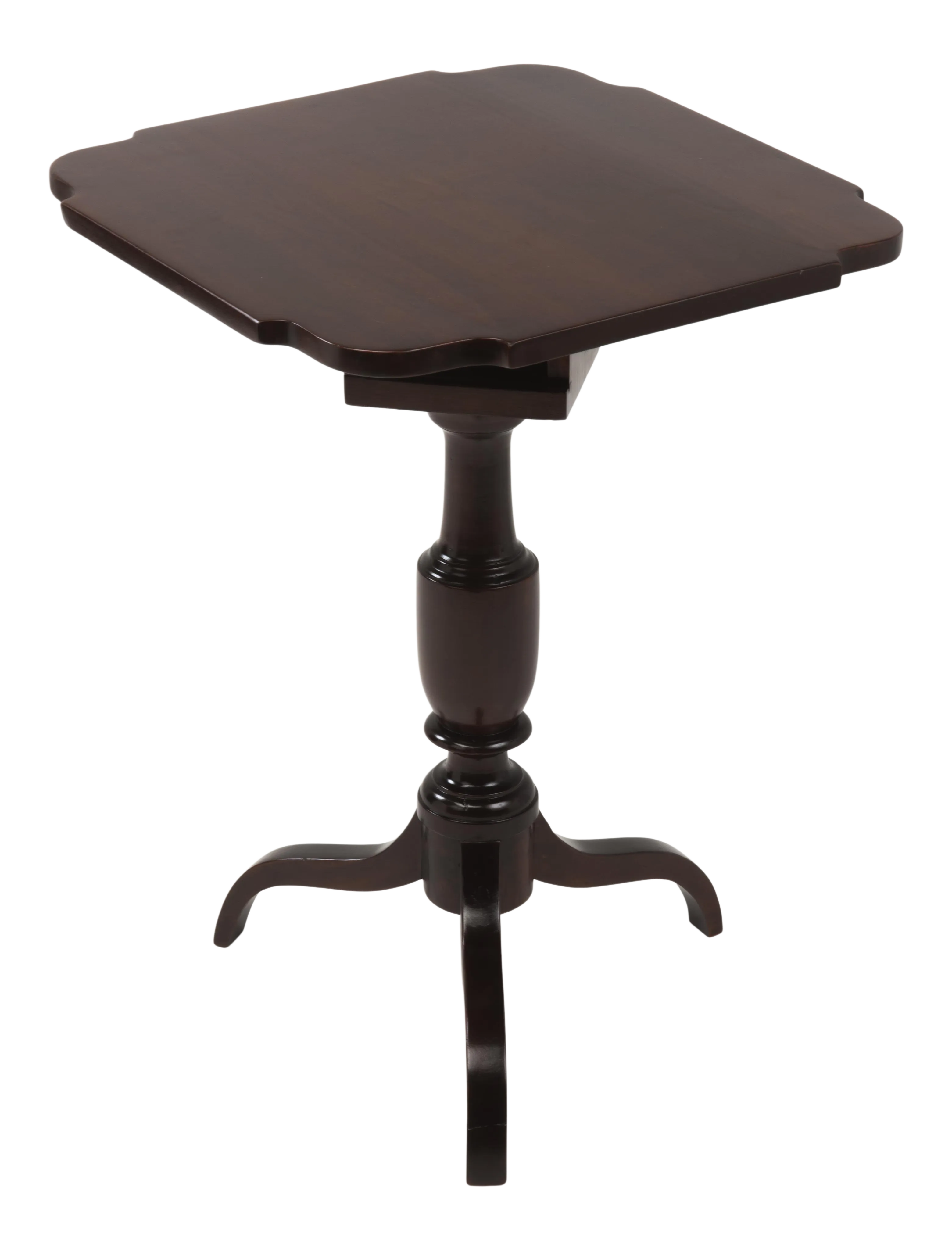 18th Century Federal Mahogany Tilt Top Candle Table Antique | Chairish