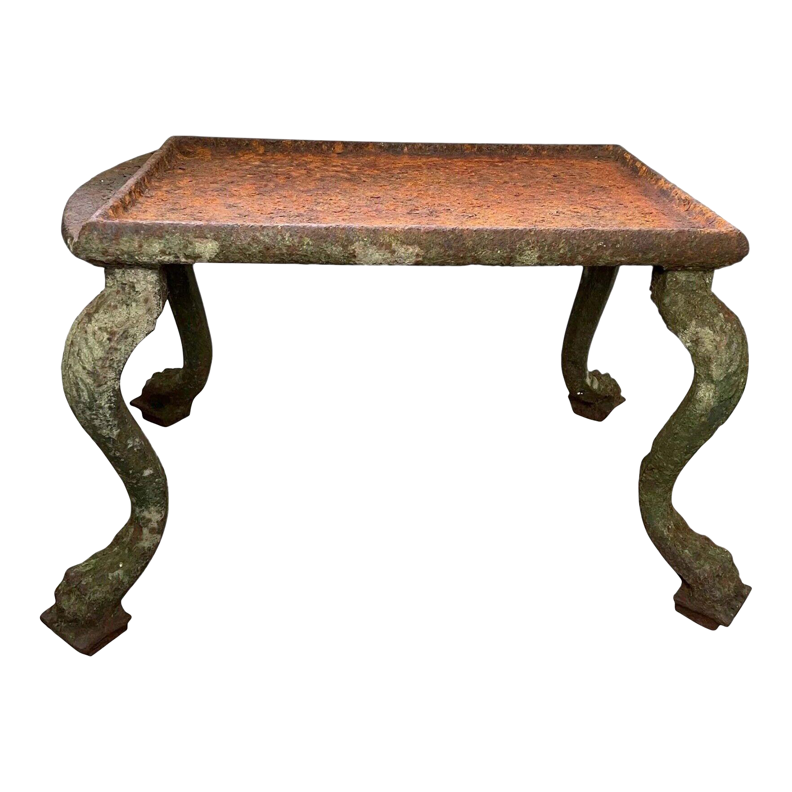 French 18th Century Grand Tour Cast Iron Plinth Garden Table | Chairish