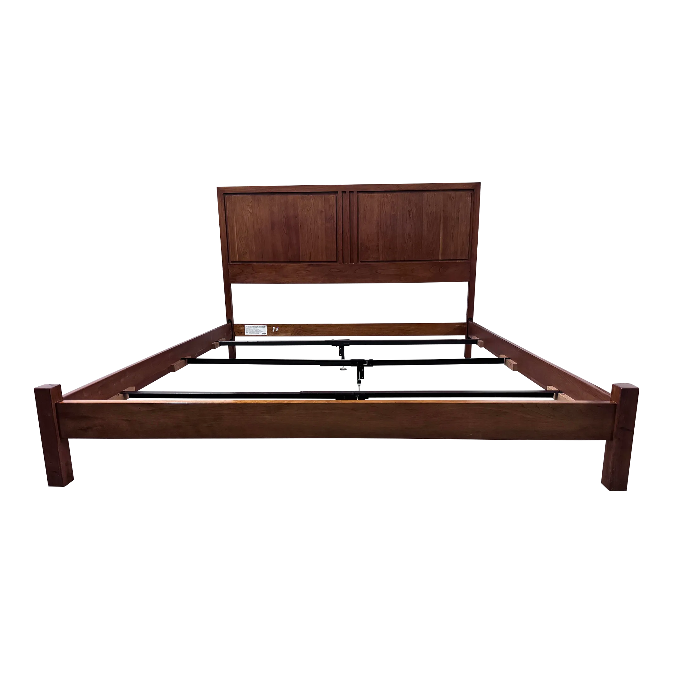 California King Stickley Furniture Cherry Wood Bed Frame | Chairish