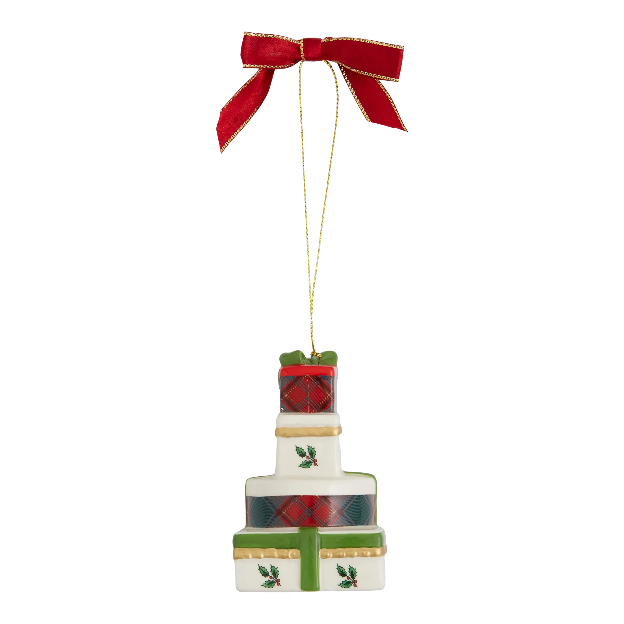 Spode Christmas Tree Stacking Gifts Ornament | Chairish