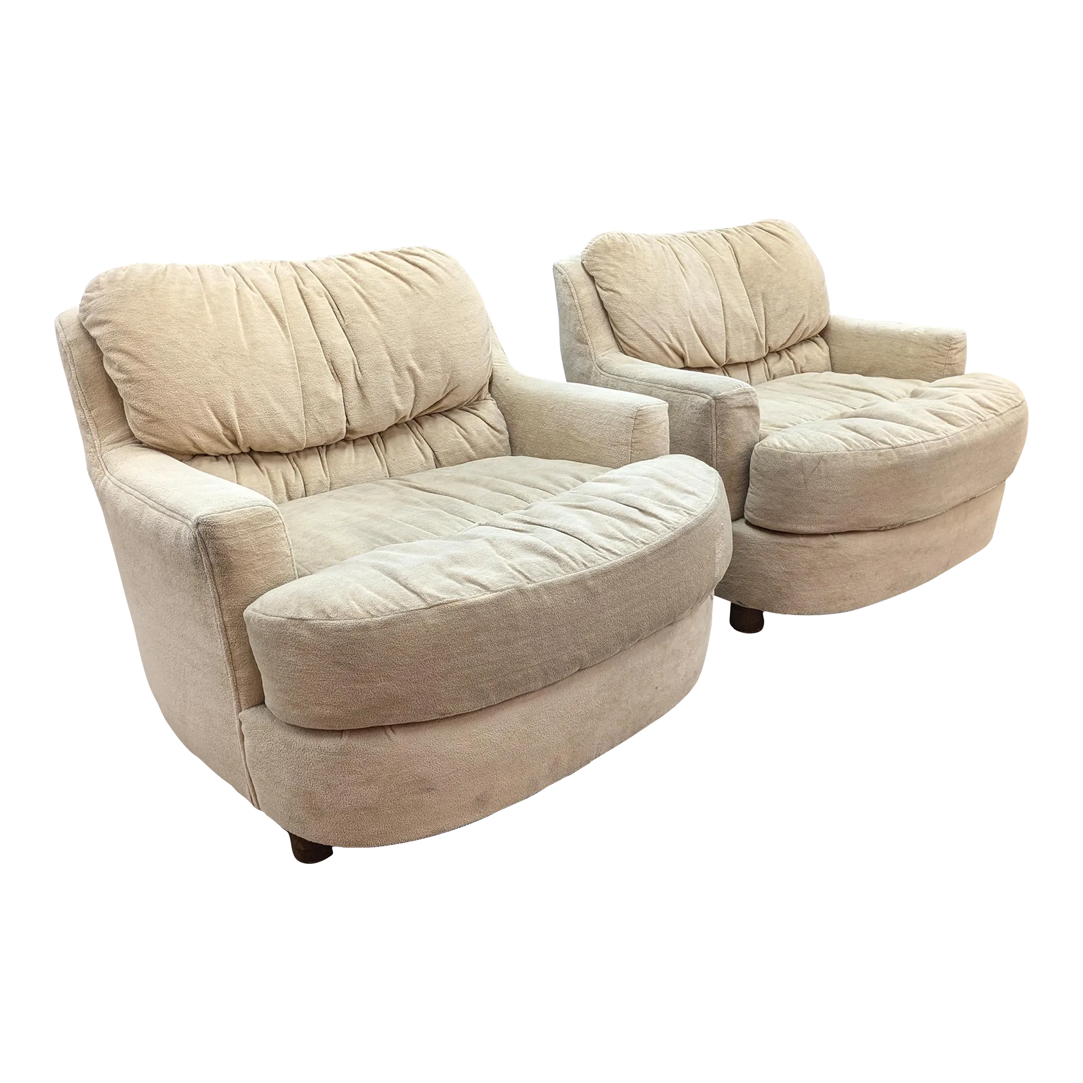 1970s Mid Century Modern Oversized Lounge Chairs by Kroehler for ...