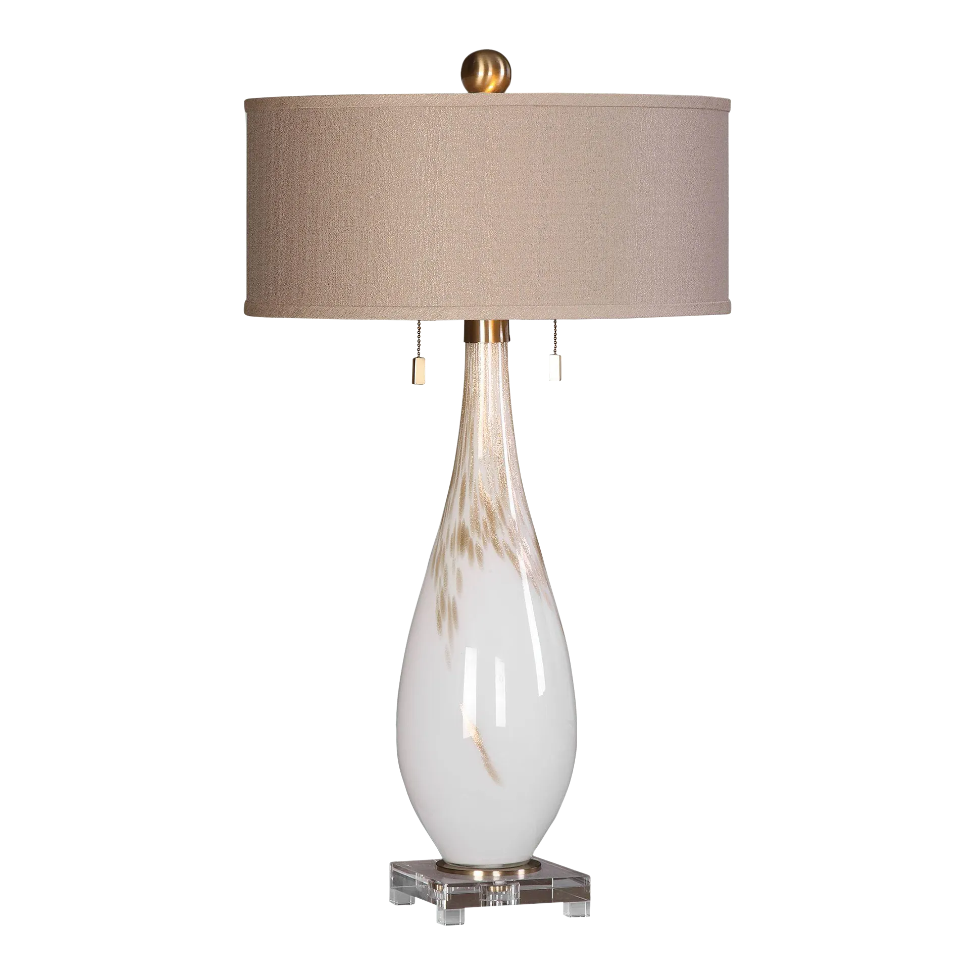 Cardoni White Glass Table Lamp Chairish 2801