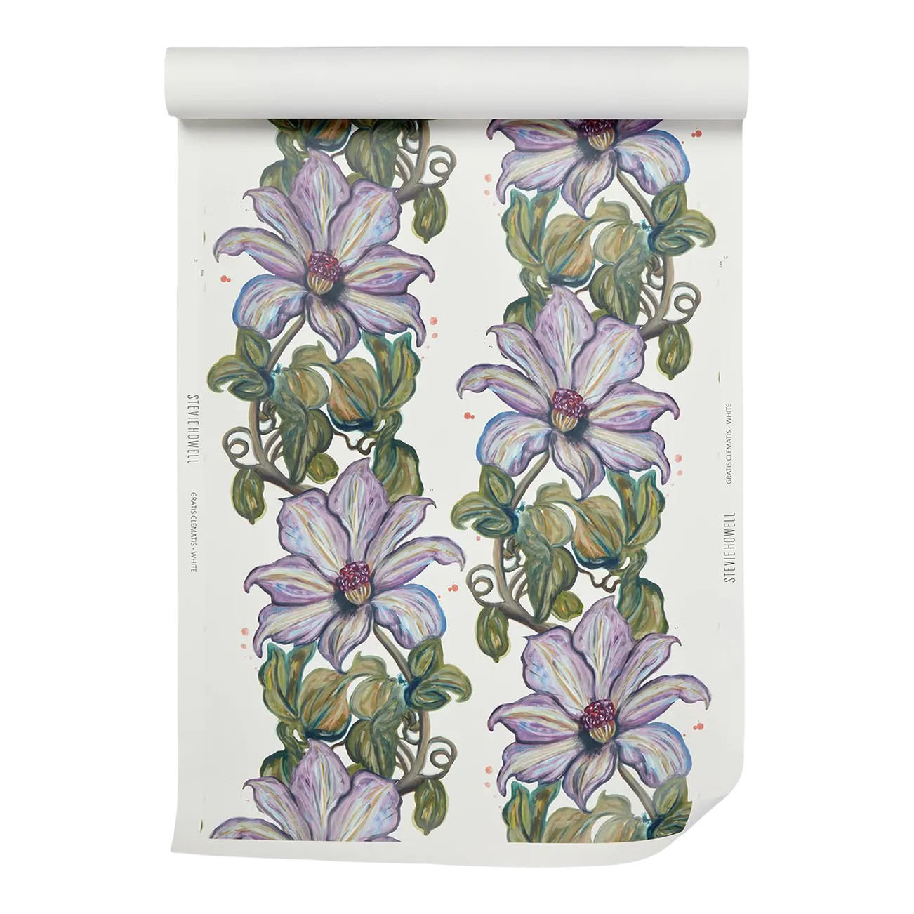 Gratis Clematis White Wallpaper | Chairish