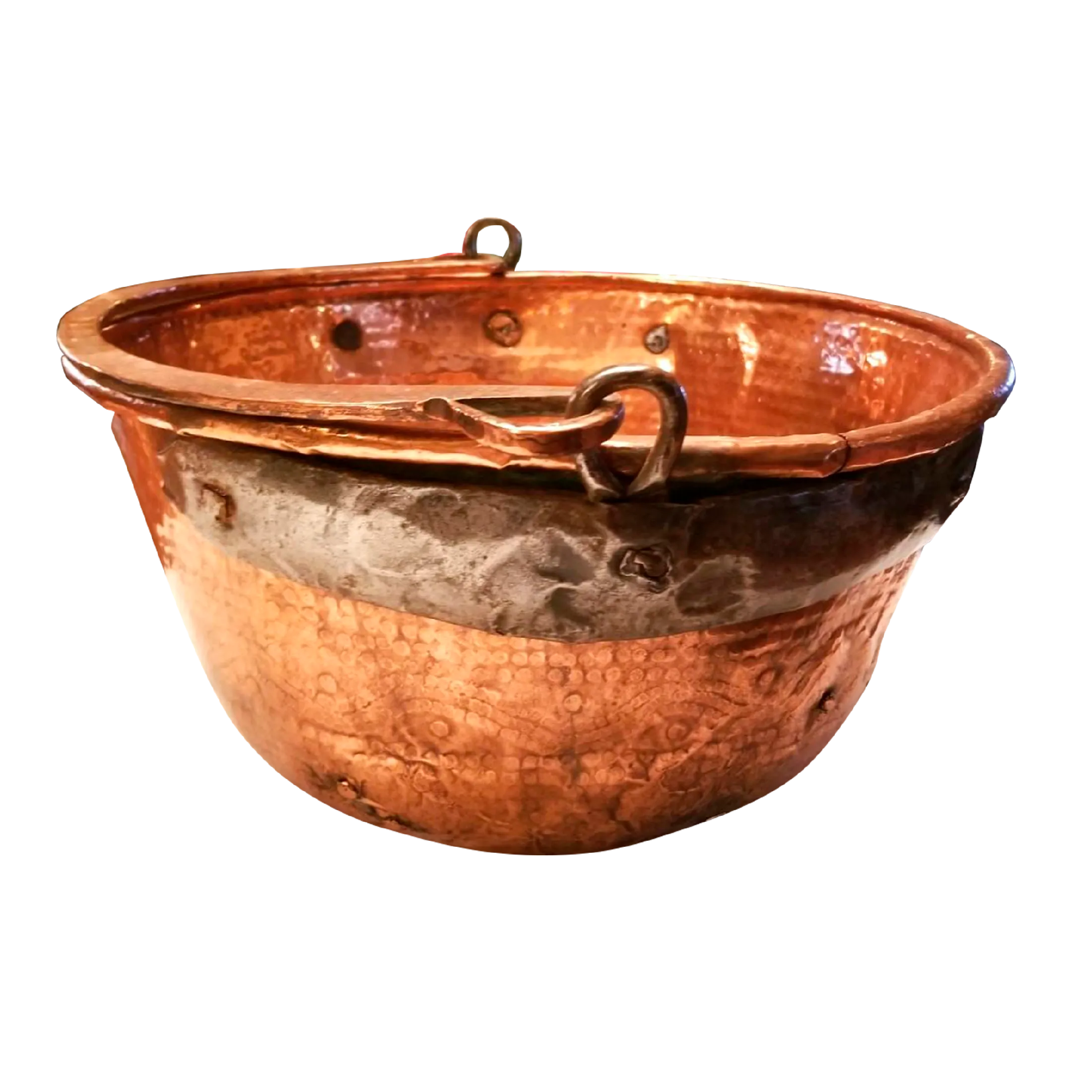 1940s Hammered Spanish Copper Kettle With Handle | Chairish