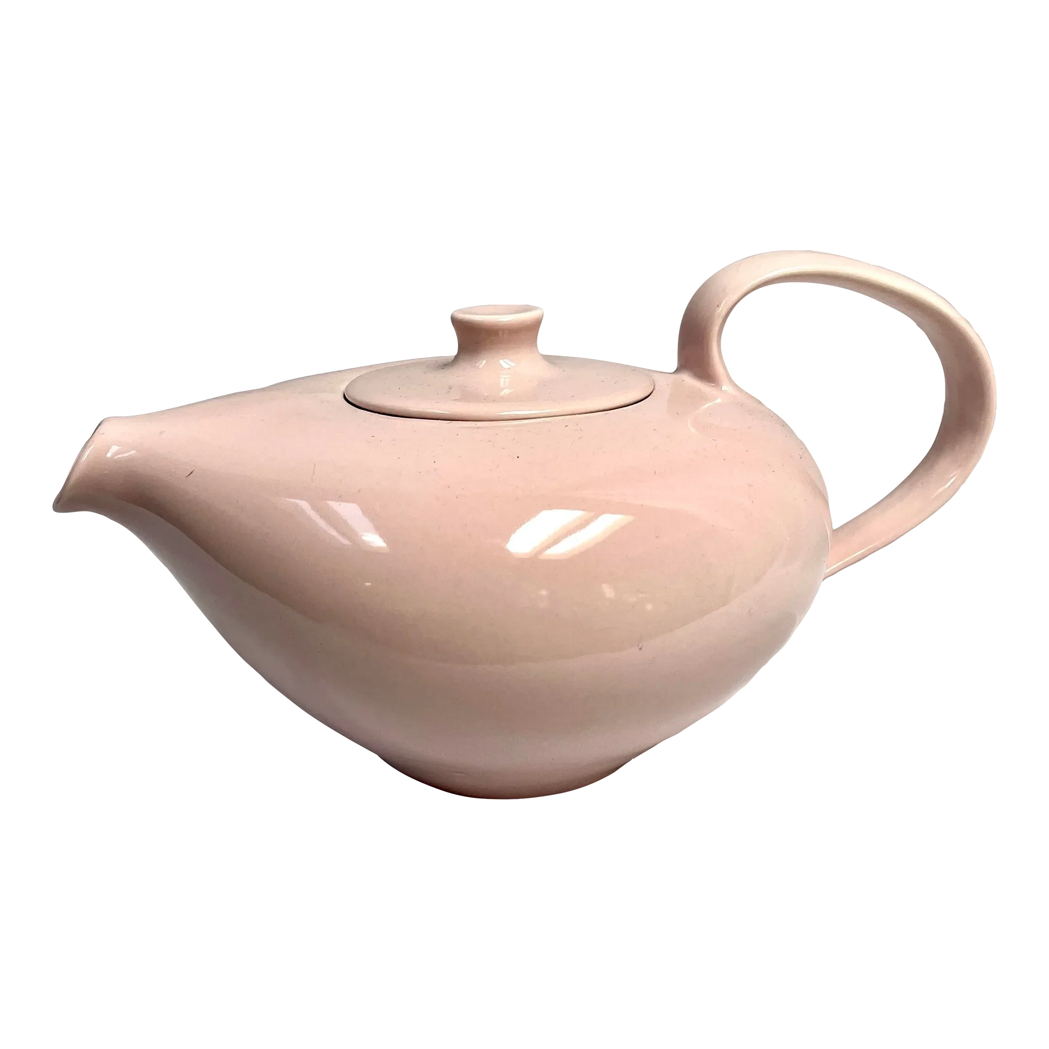 Mid-Century Russel Wright Pink Teapot | Chairish