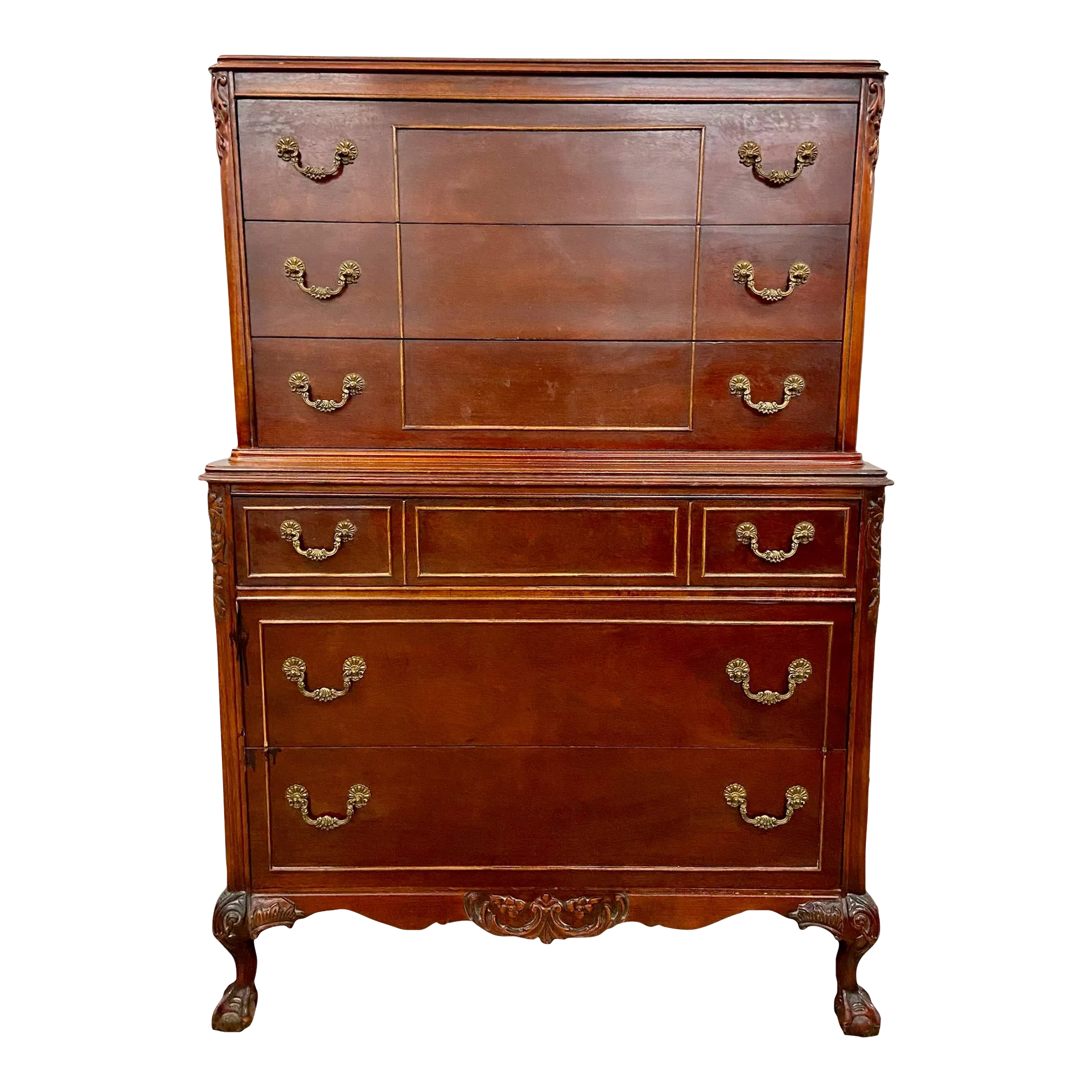 Vintage Chippendale Style Chest in Chest | Chairish