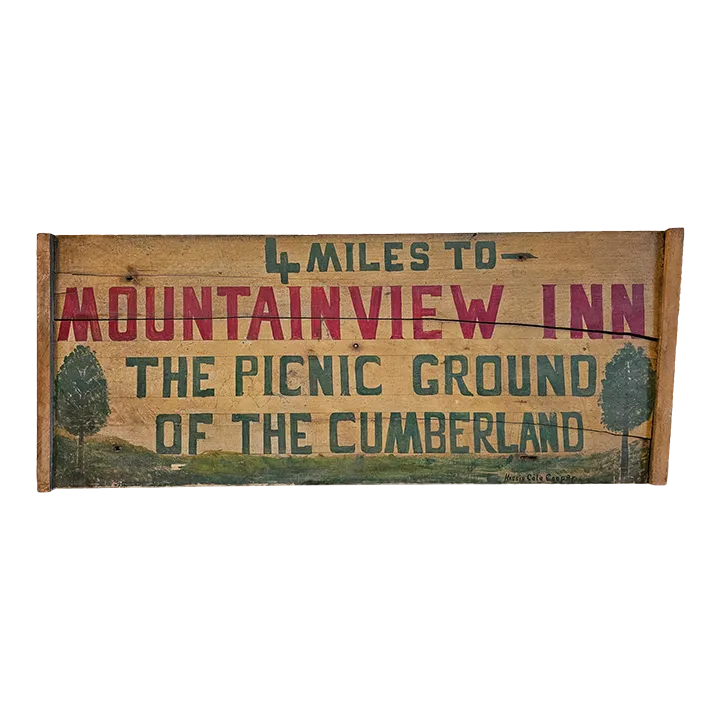 1920s Painted Wooden Tavern Sign | Chairish