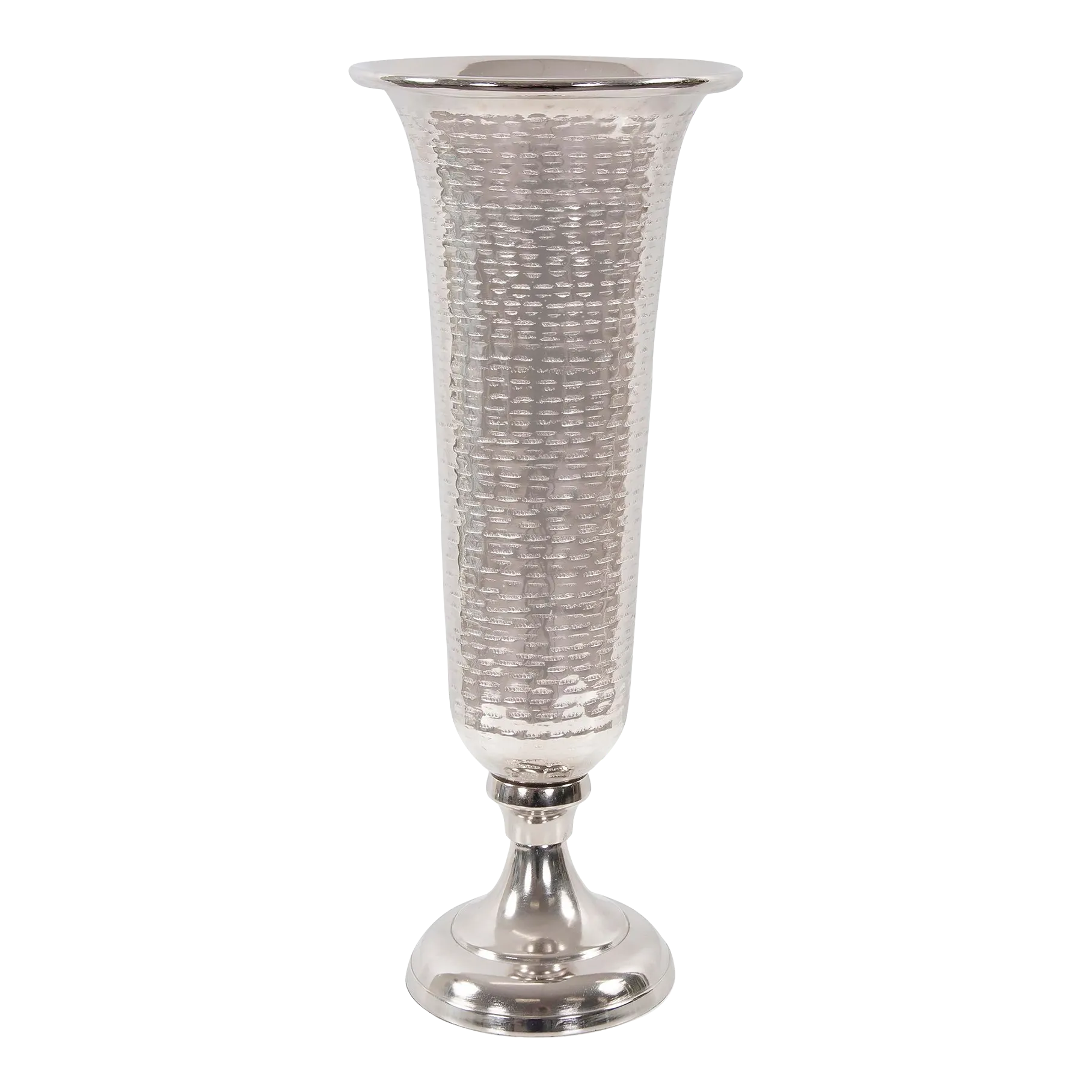 The Hammered Em Dash Tall Flared Trumpet Vase, Large | Chairish