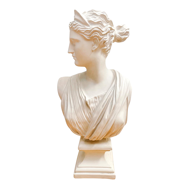 1980s Plaster Bust of Goddess Diana of Versailles | Chairish