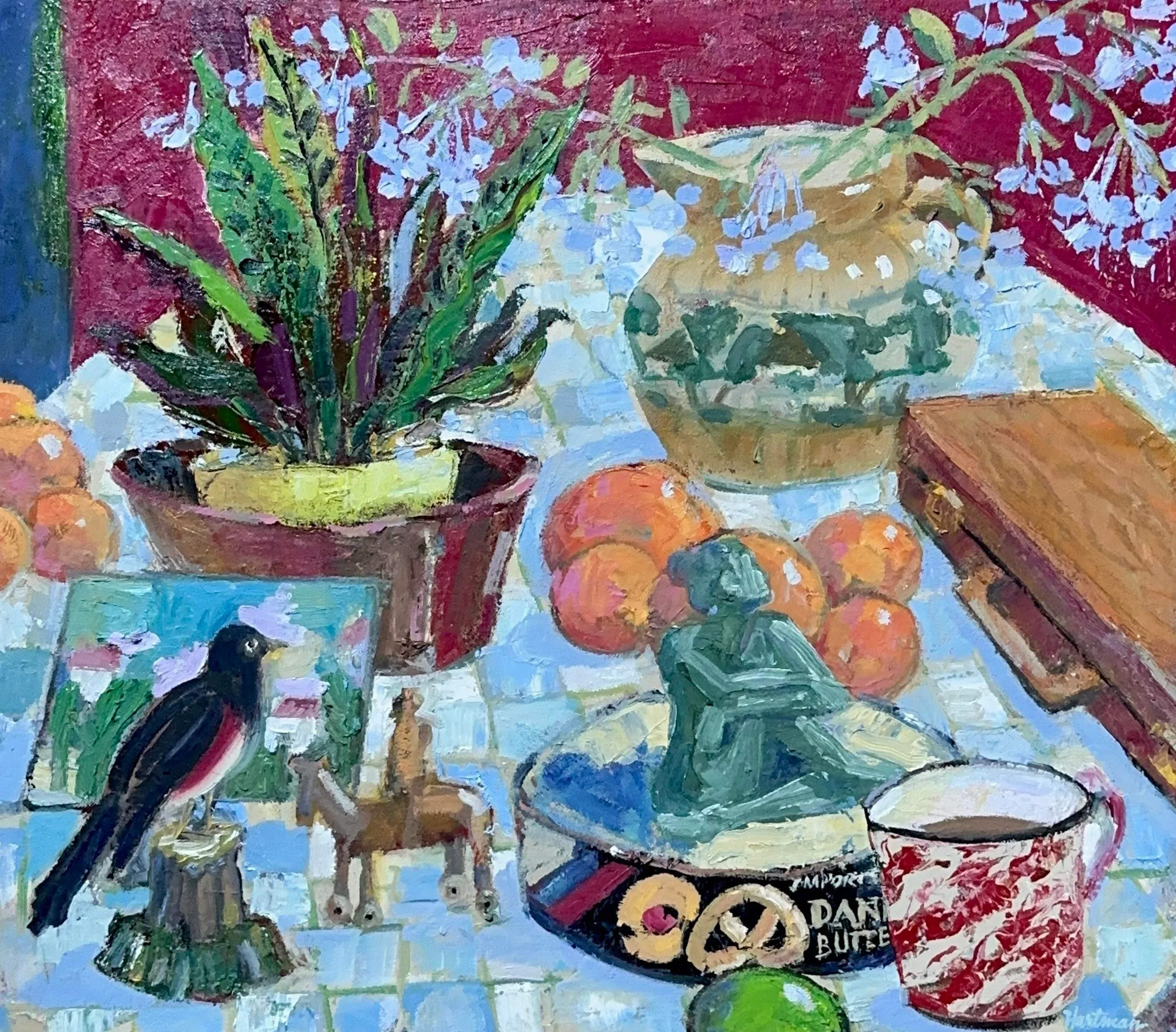 Expressionist Impressionism Still Life Painting With Citrus | Chairish