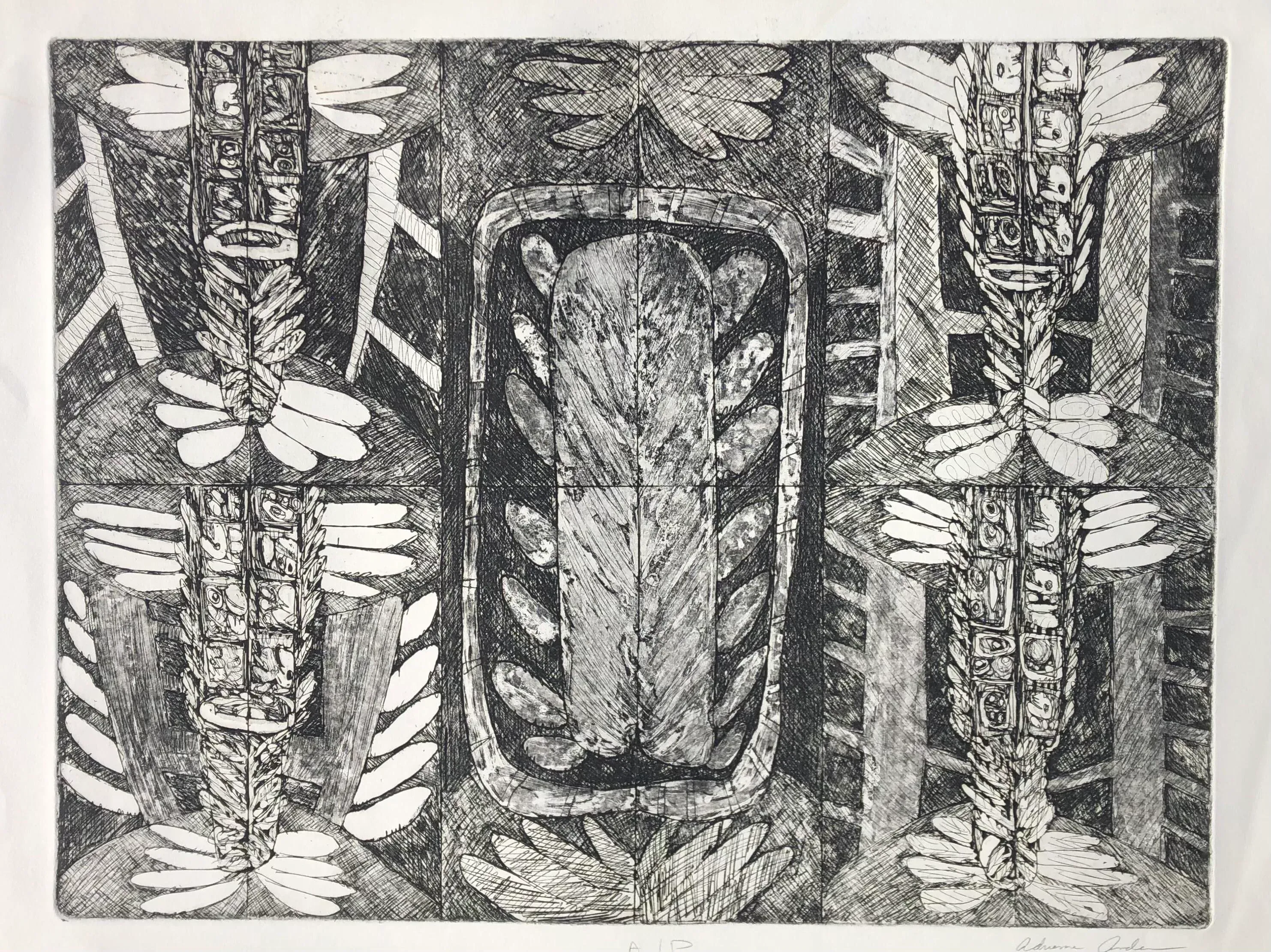 1971 Adrienne Anderson Artist's Proof | Chairish