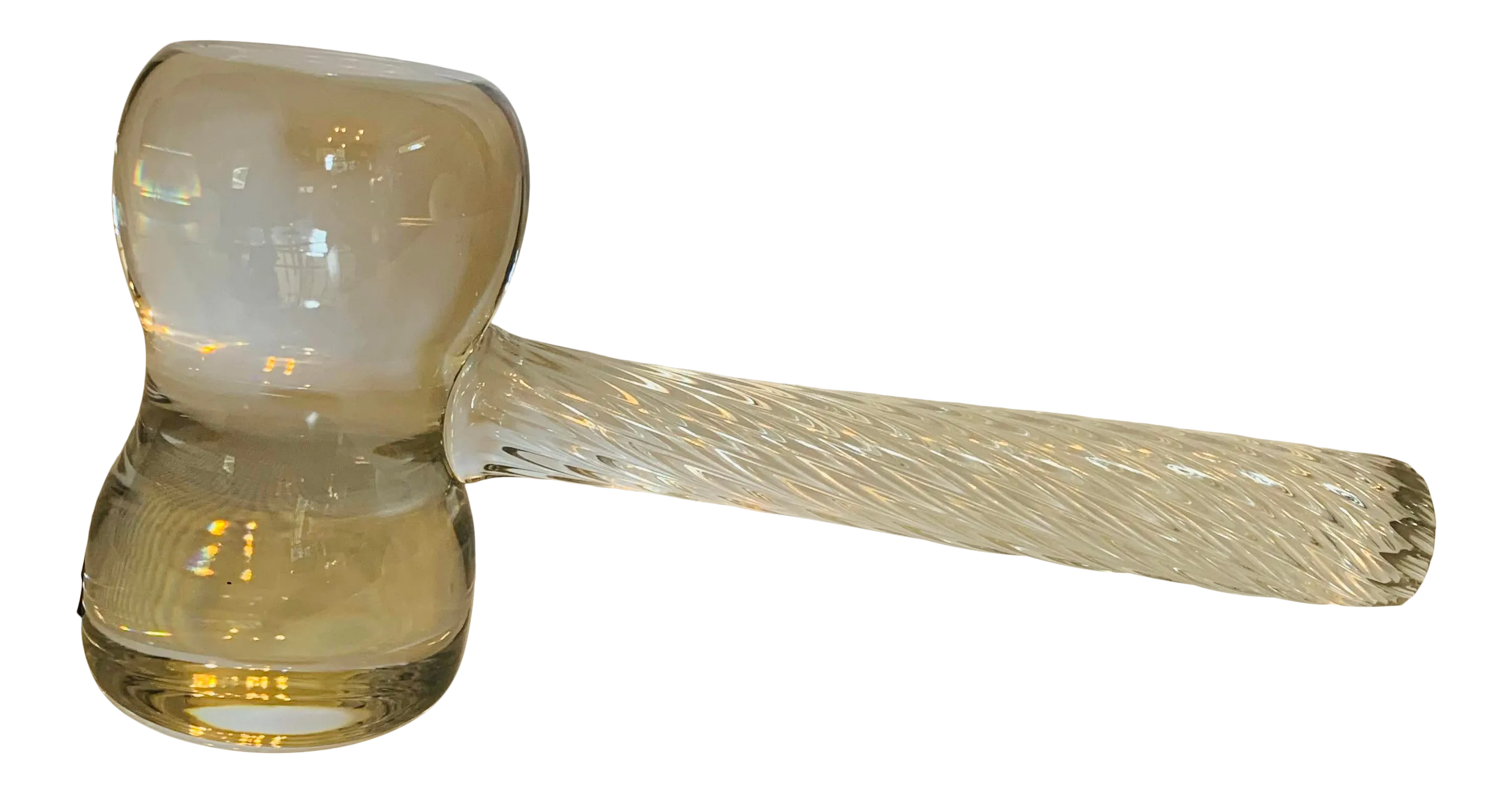 Vintage Val St. Lambert "Don’t Judge This!" Crystal Gavel | Chairish