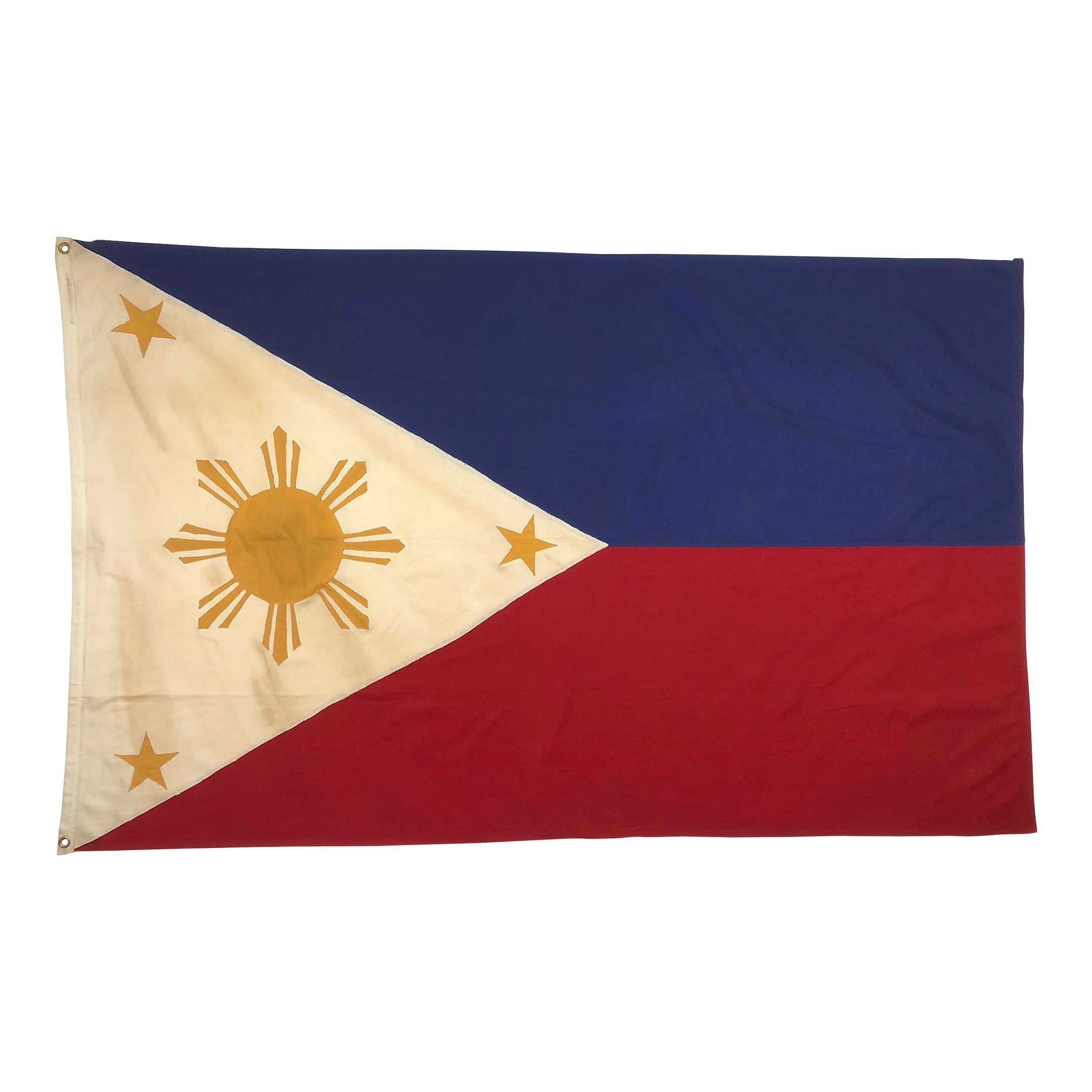 Large Vintage Cotton Sewn Flag of the Philippines | Chairish