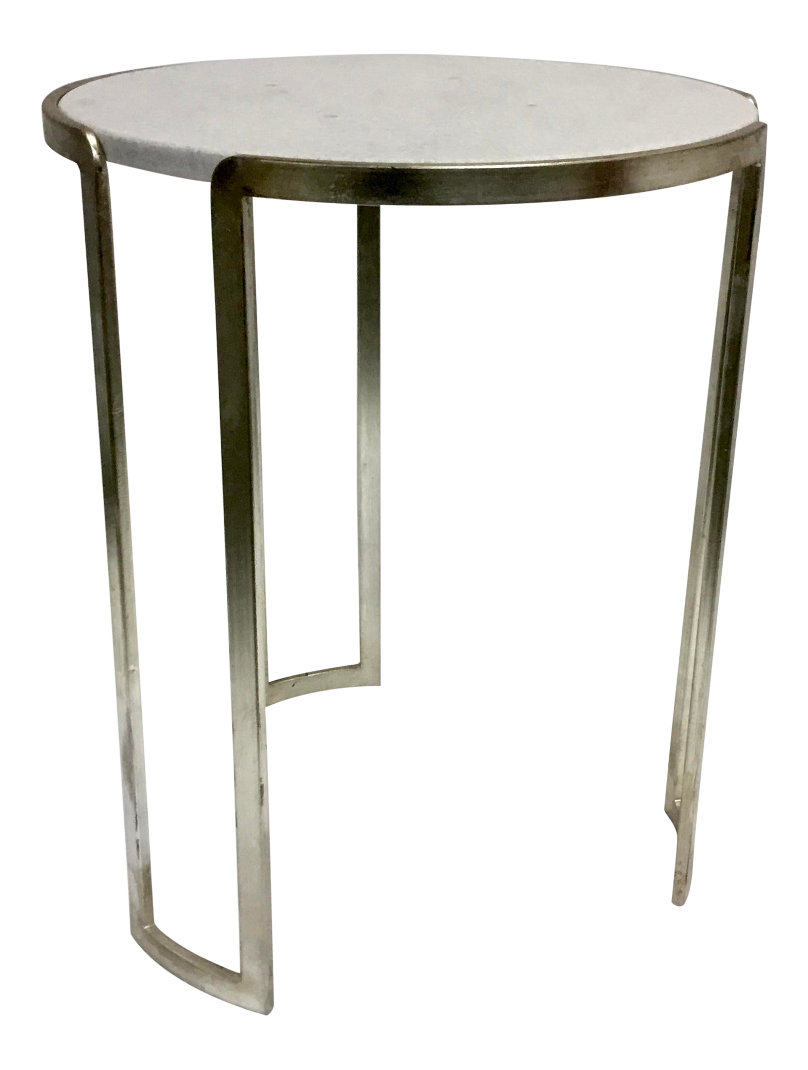 Marble side table silver store