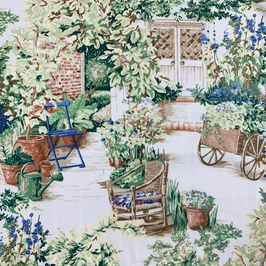 Designer Kingsway Garden Gate French Country Floral Garden Fabric ...