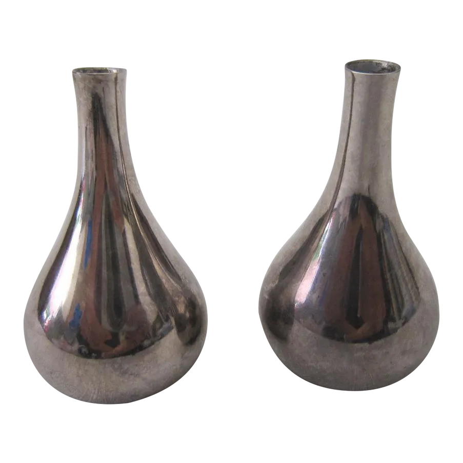 Mid Century Dansk Metal Paperweights, Pair | Chairish