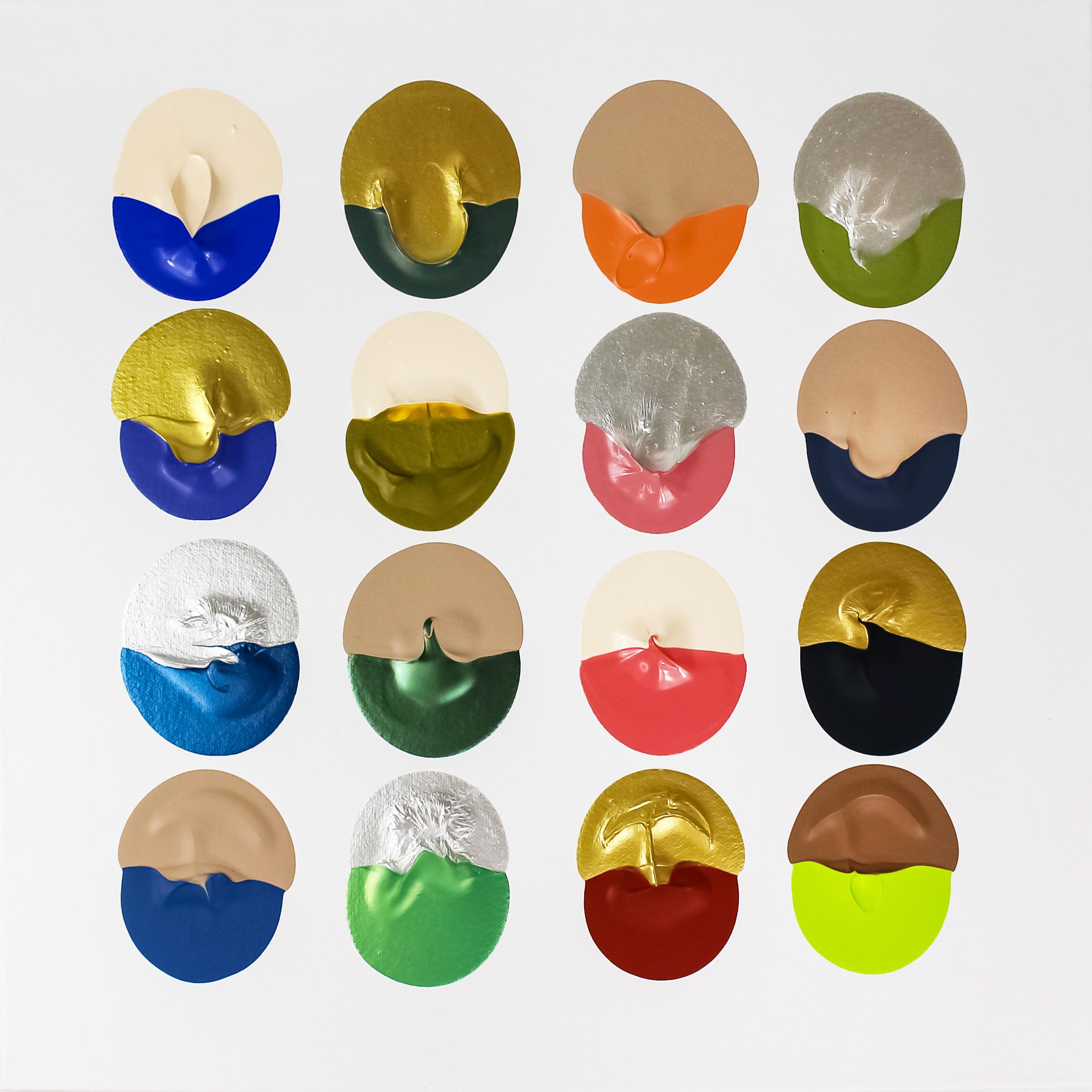 Abstract Textural Painting 'Blue Line' by Logan Ledford | Chairish