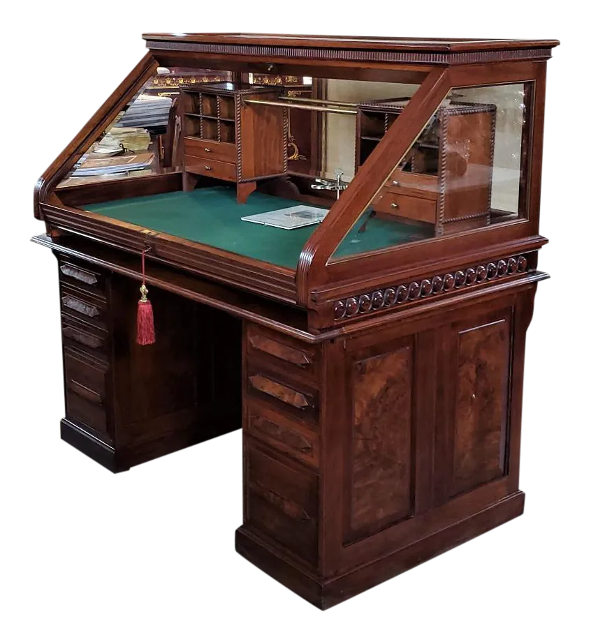 19c American Cutler & Sons Model 1 Roll Top Desk | Chairish