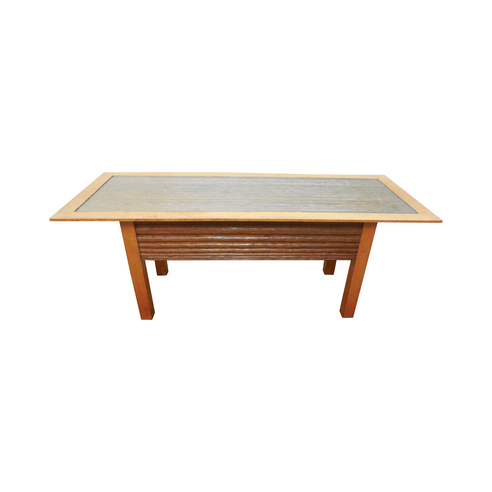 Andy Rae Studio Sculpted Mixed Wood Coffee Table | Chairish