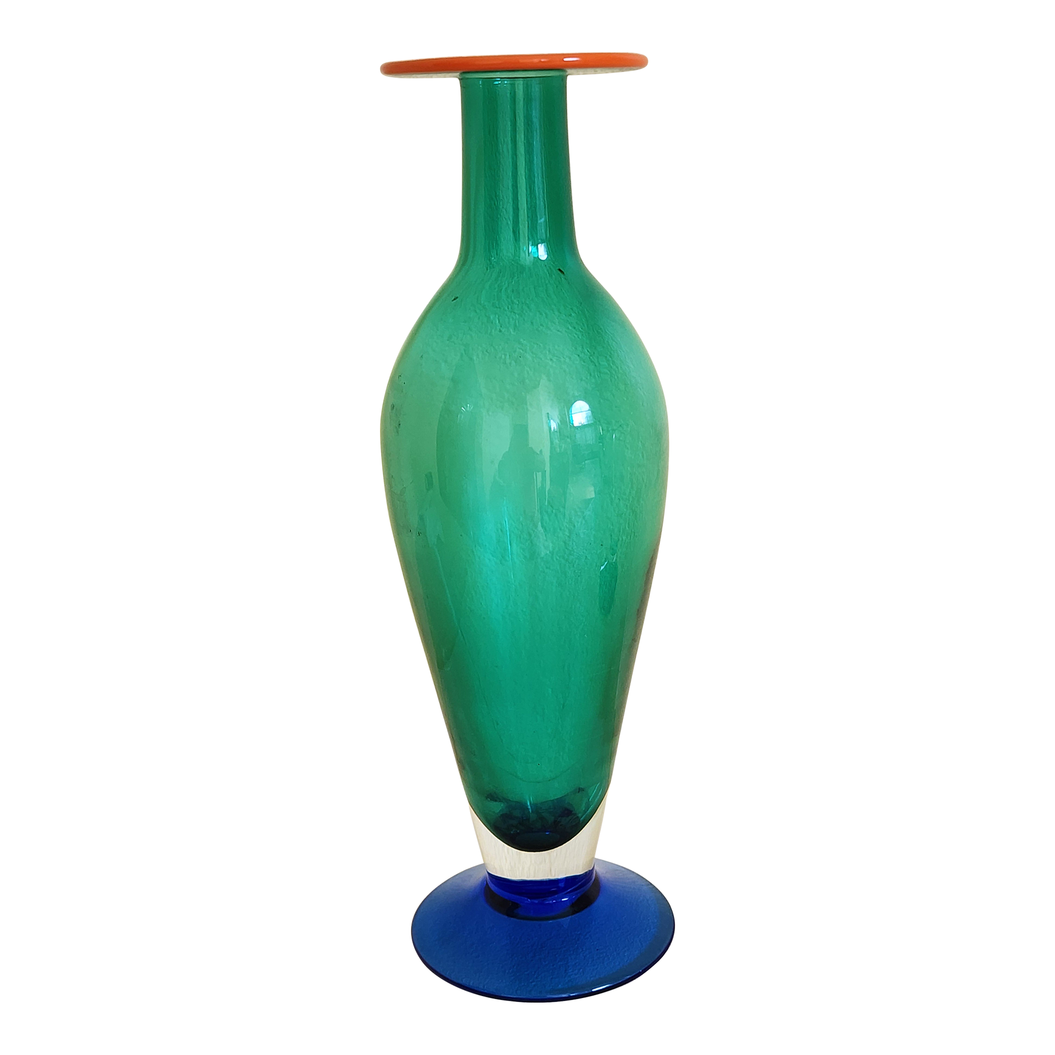 Late 20th Century Erika Lagerbielke, Orrefors Hand Blown Glass Vase ...