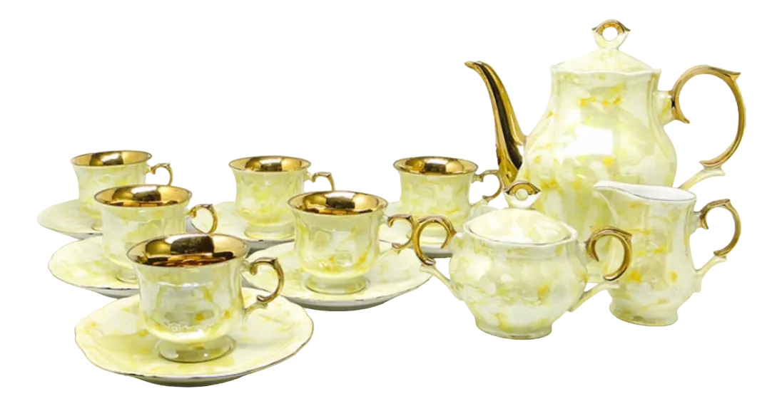 Rococo Style 520 Coffee Service, Ćmielów, Poland, 1960s, Set of 15 ...