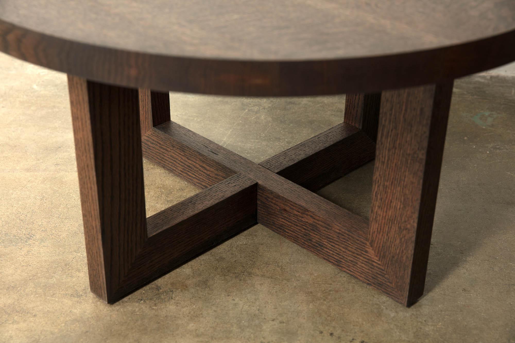 Dark Wood Round Coffee Tables