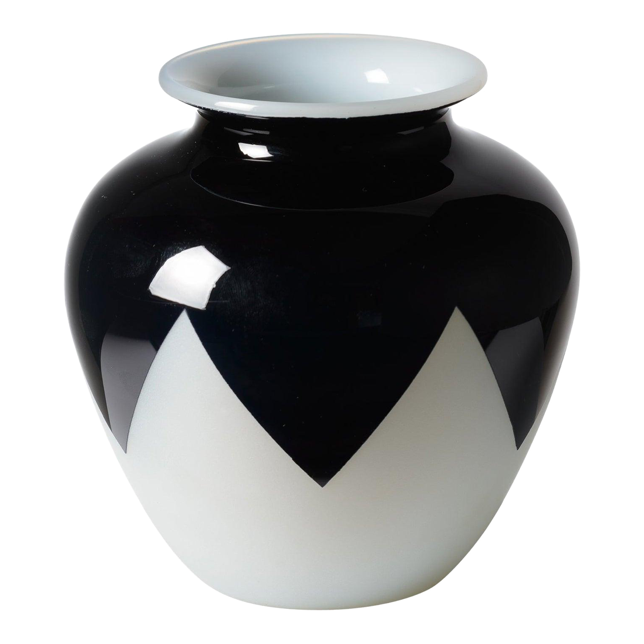 Steuben Art Deco Mirror Black Vase, circa 1933 Walter Teague Design ...