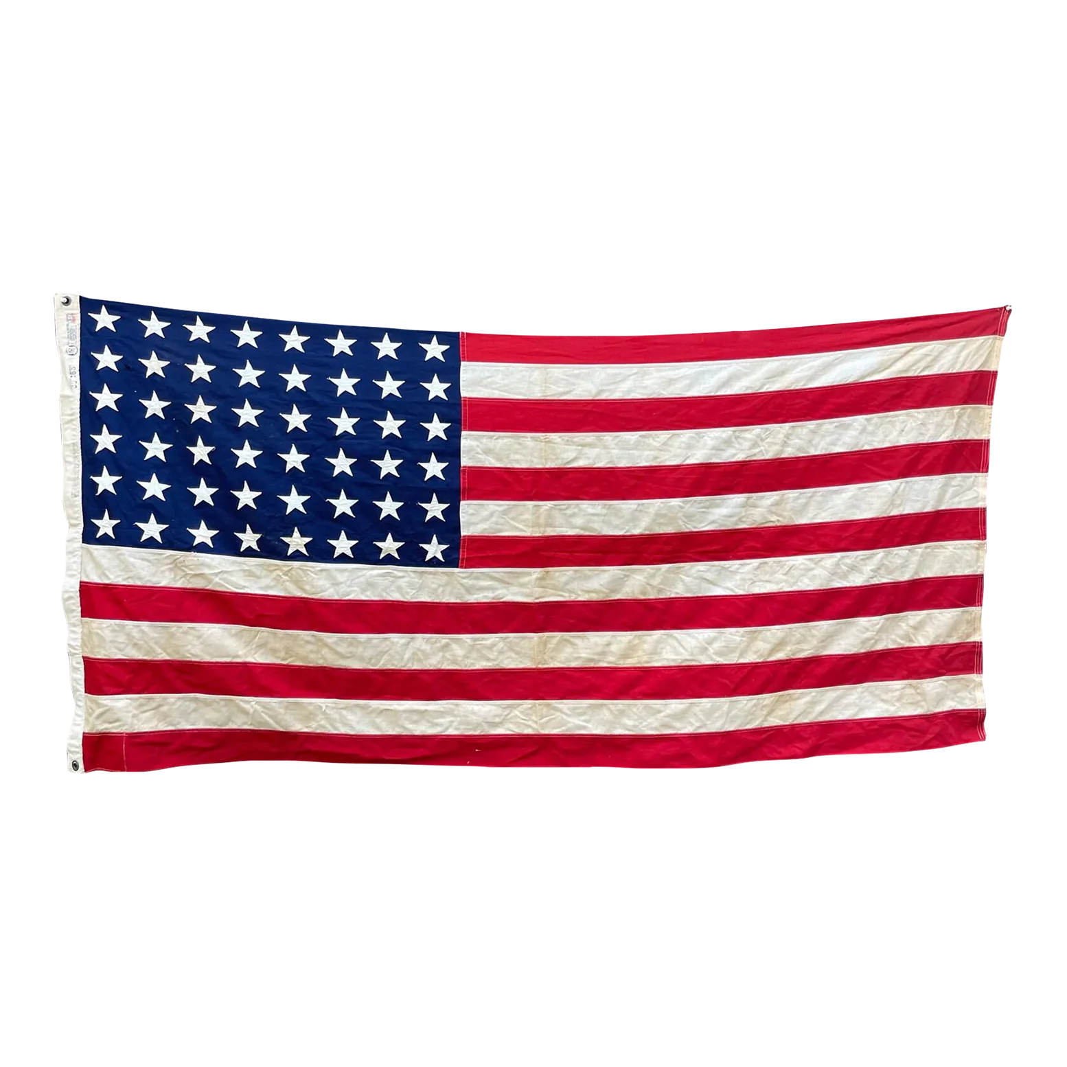 1930s Wool 48 Star American Flag With Sewn Stars and Stripes | Chairish