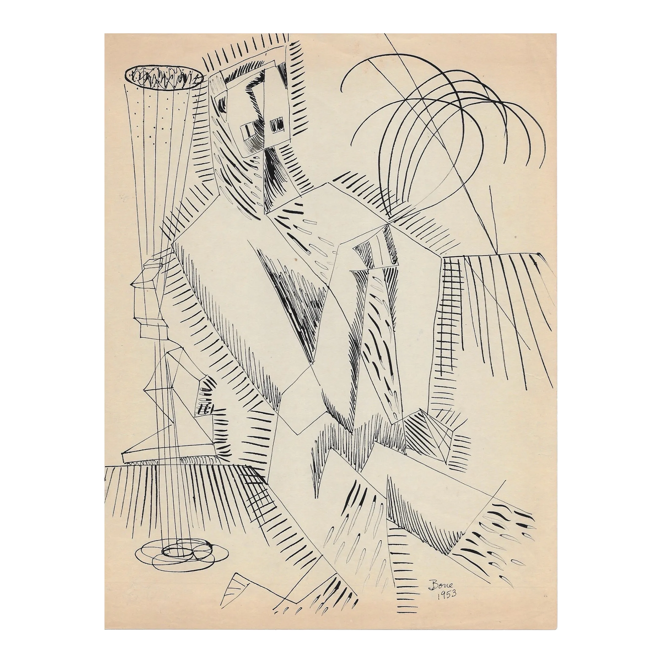 1953 Modern Figure by James Bone | Chairish