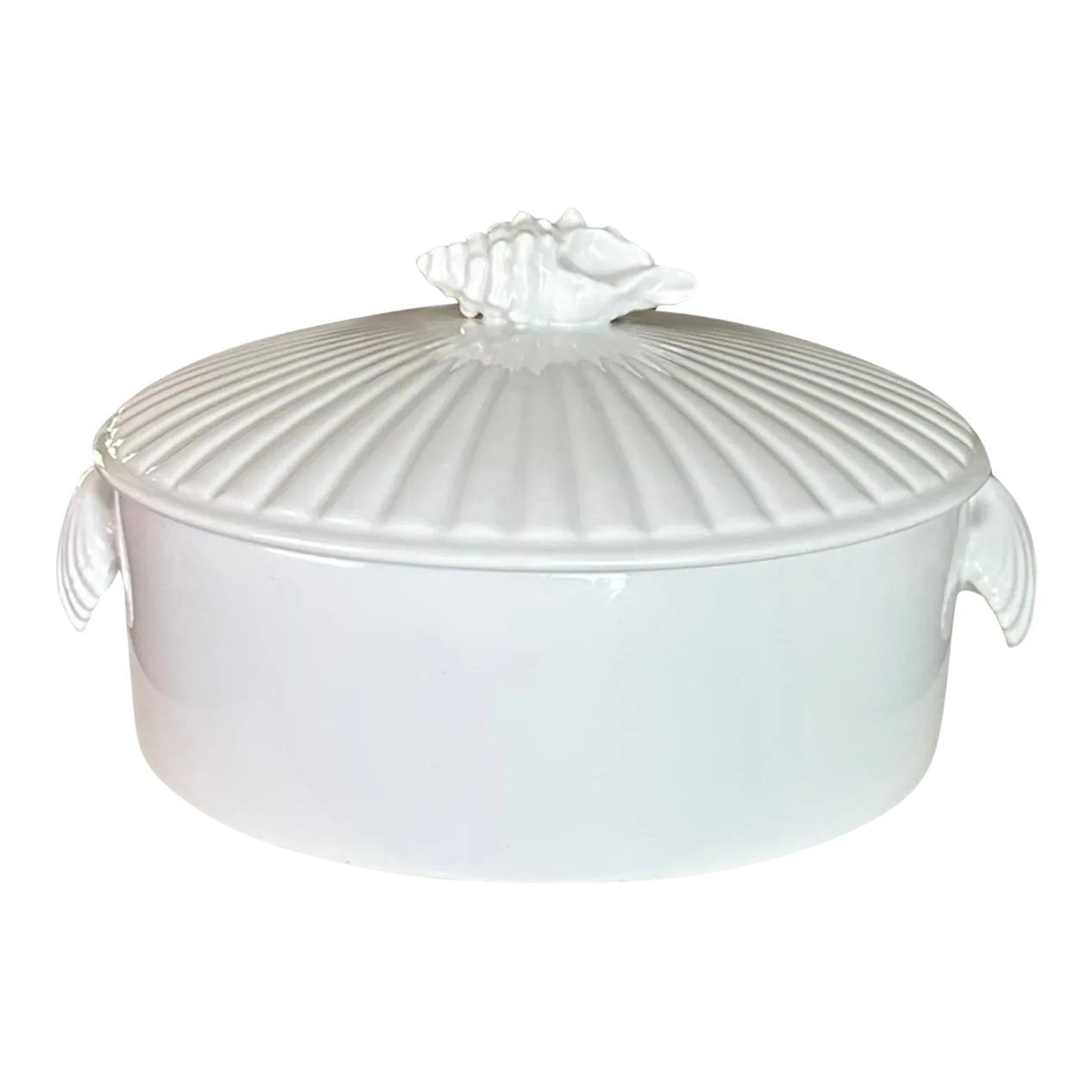 Vintage White Porcelain Conch & Clam Shell / Clamshell Nautical ...