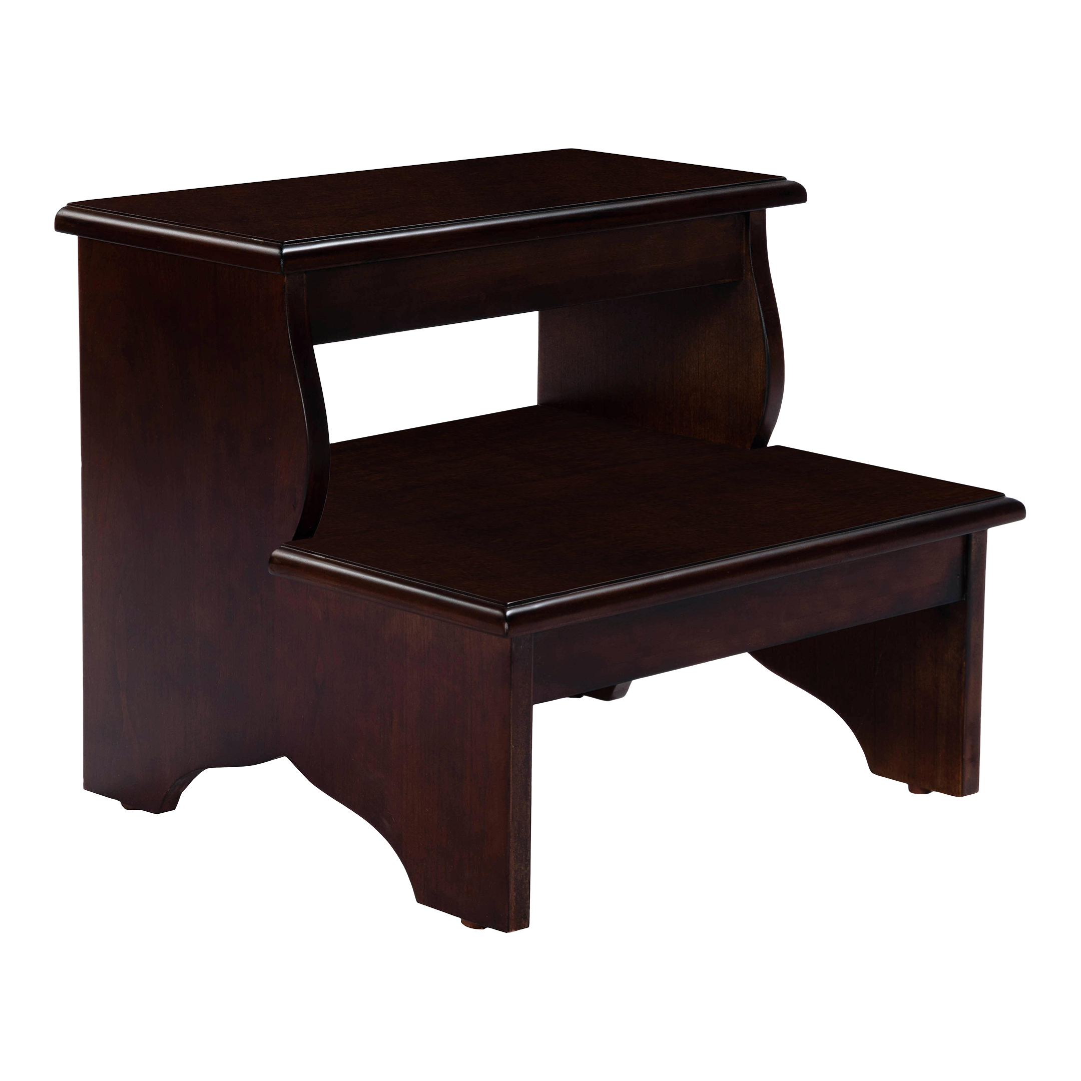 Melrose Step Stool, Cherry Brown | Chairish
