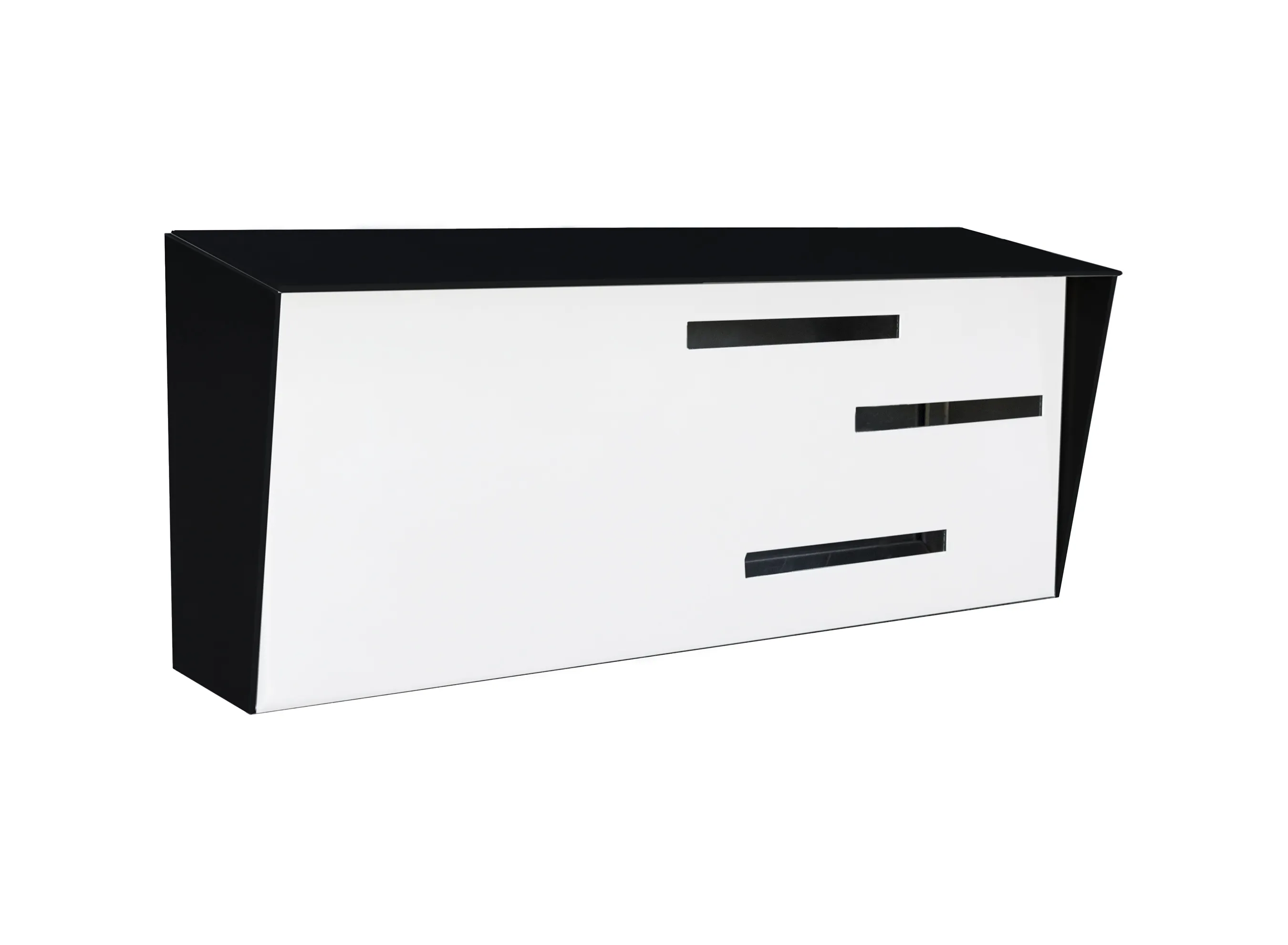 Modern Mailbox - Two Tone Black & White | Chairish