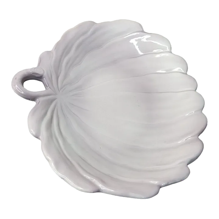 1980s Scalloped Shell Handle Bowl Made in Italy | Chairish