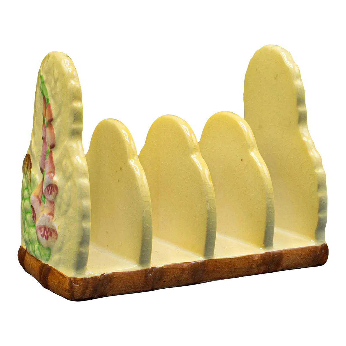 1940s Vintage English Ceramic Decorative Toast Rack | Chairish