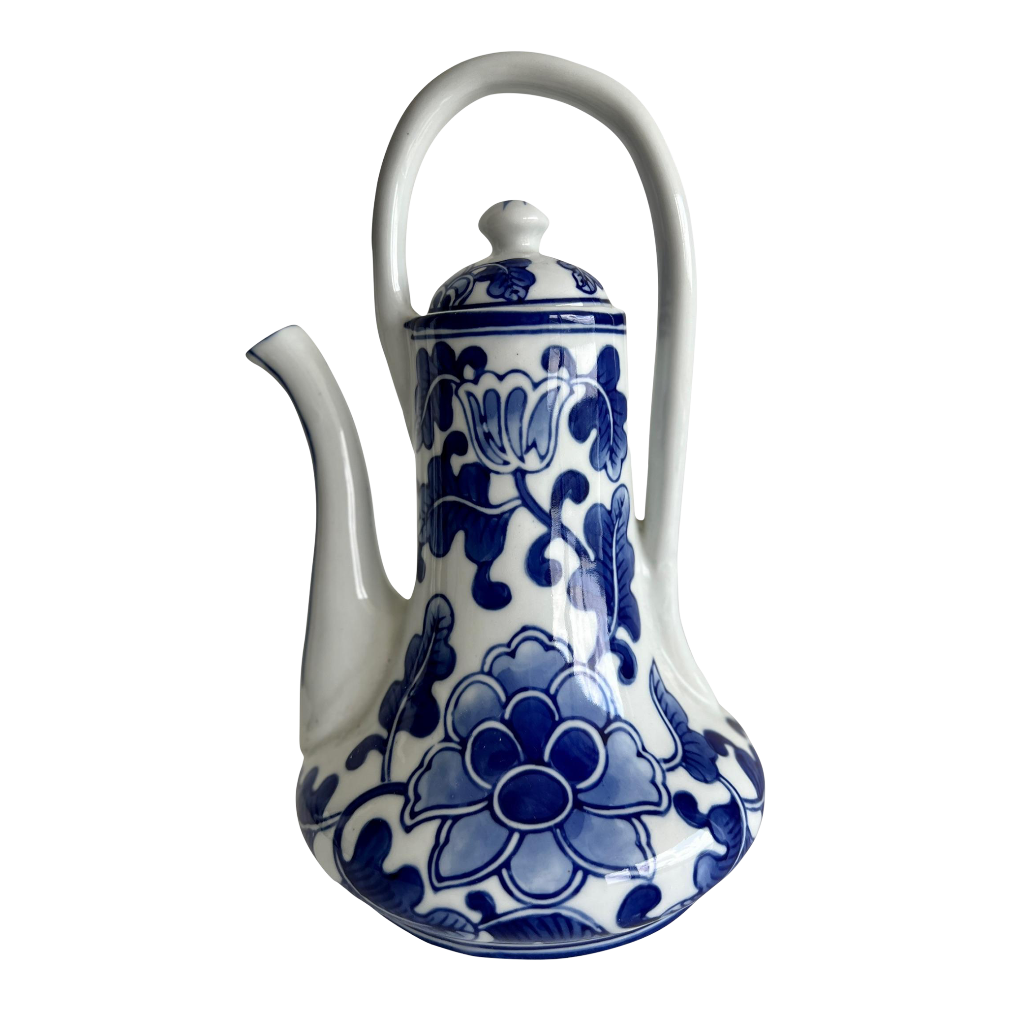 Vintage Seymour Mann Blue & White Teapot | Chairish