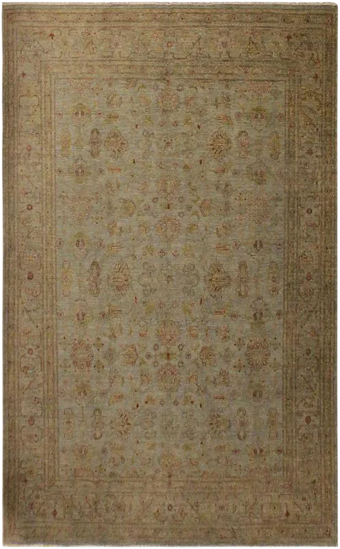 1970s Semi Vintage 1970’s Grayish Gold Area Rug-7'11 X 9'9 | Chairish