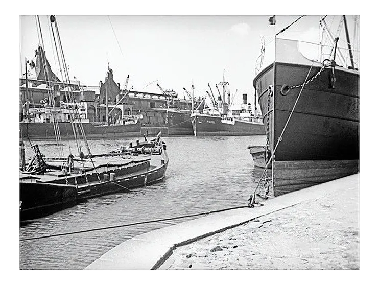 Karl Heinrich Lämmel, Ships at the Inner Harbor of Koenigsberg, Germany ...