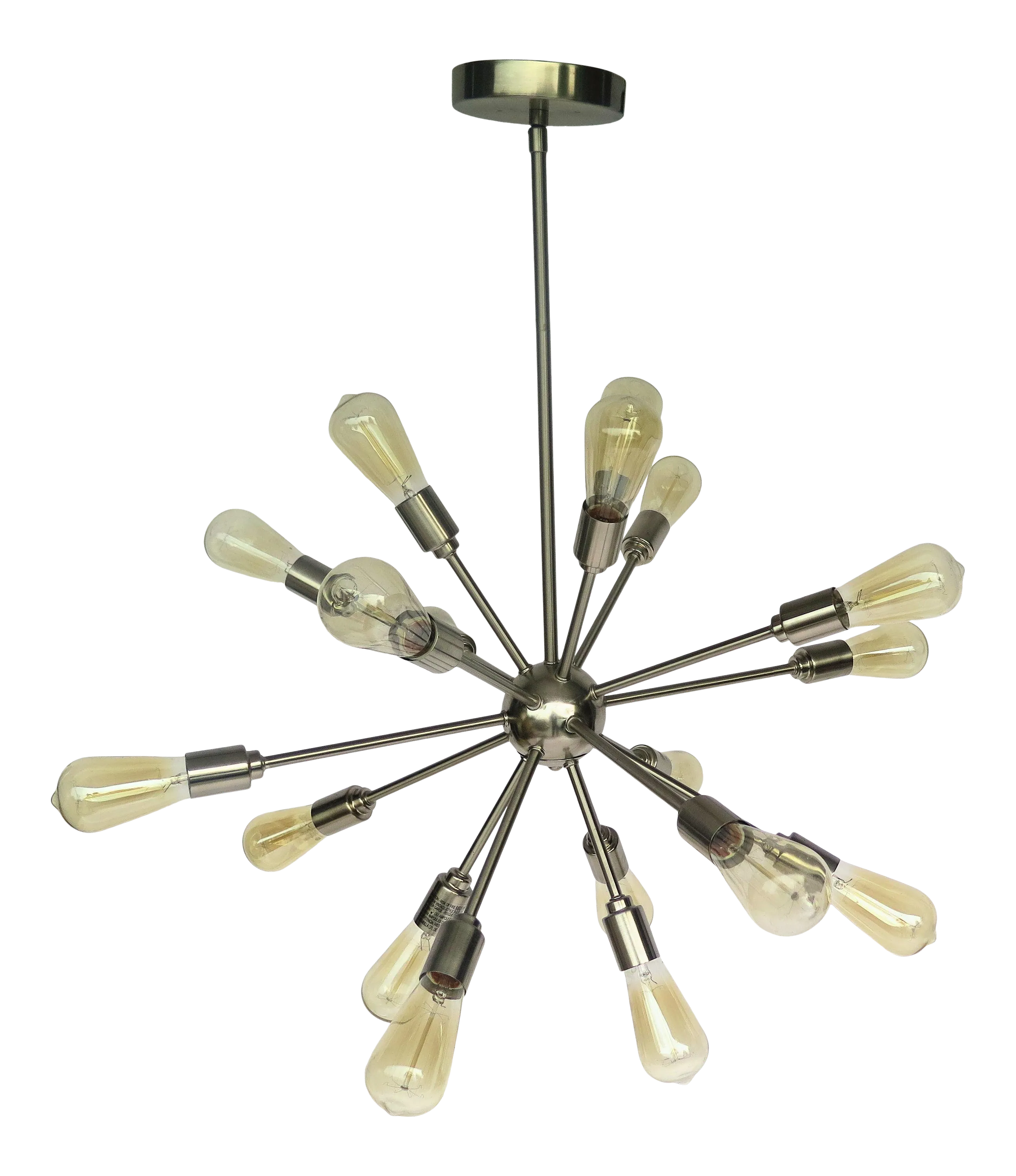 Italian Style Chrome Sputnik 14 Light Chandelier | Chairish