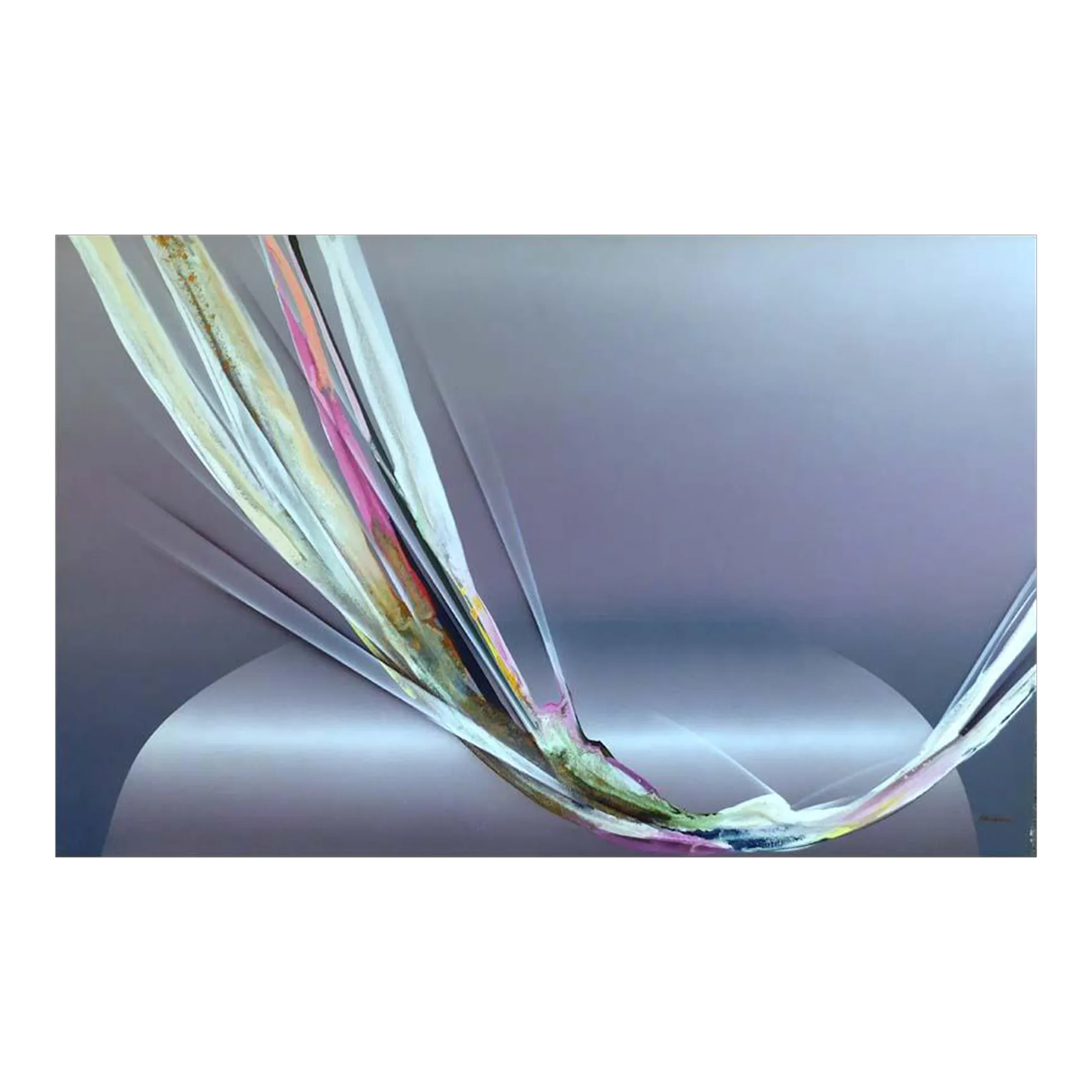 1980s Elba Alvarez Abstract Original Signed Acrylic Painting | Chairish