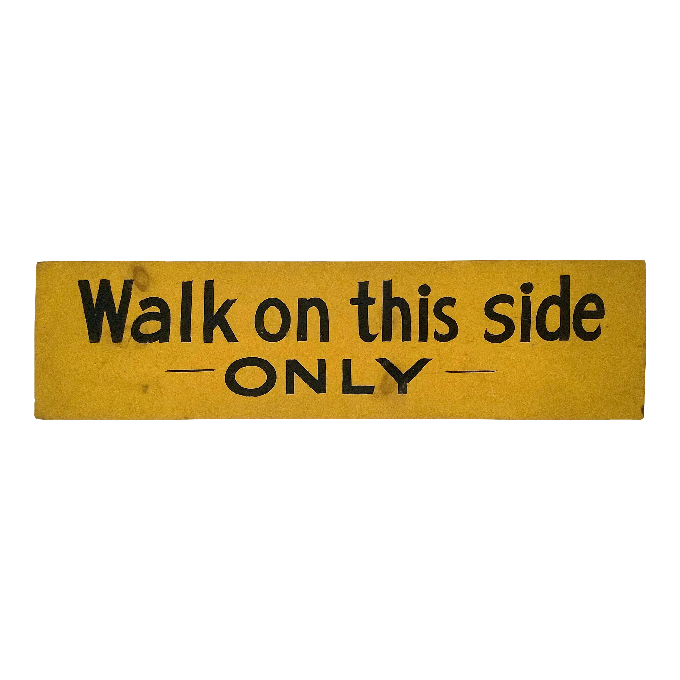Circa 1940s Wood Walk on This Side Only Sign | Chairish