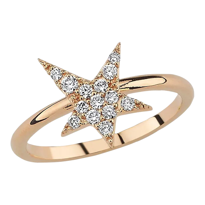 Own Your Story Diamond Rock Star Ring, Size 4 | Chairish