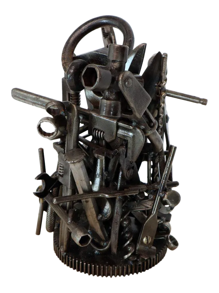Modern Complex Tools Group Sculpture Welded Tools | Chairish