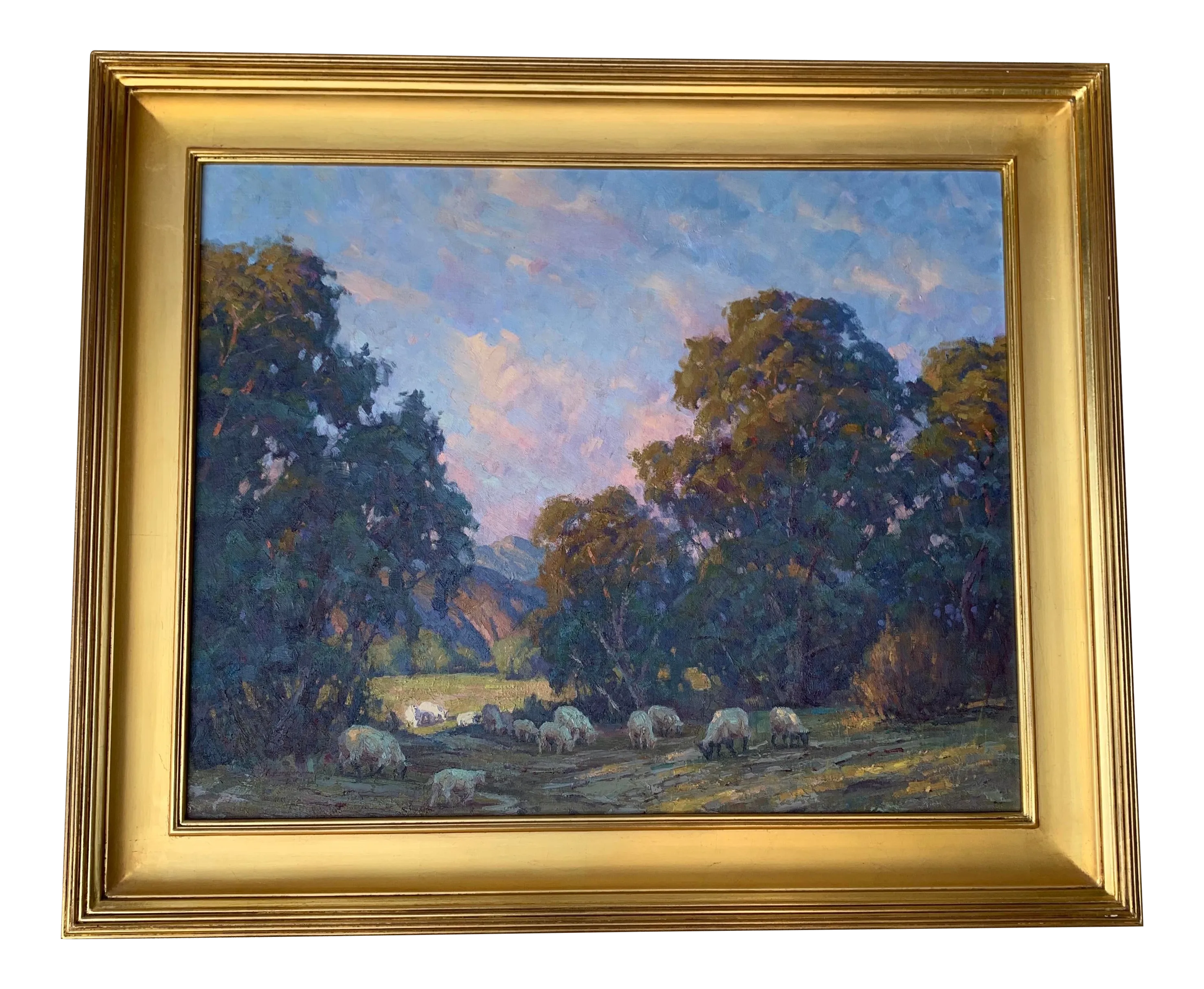 "Sheep at Sunrise" Contemporary Landscape Oil Painting by Ron Rencher ...