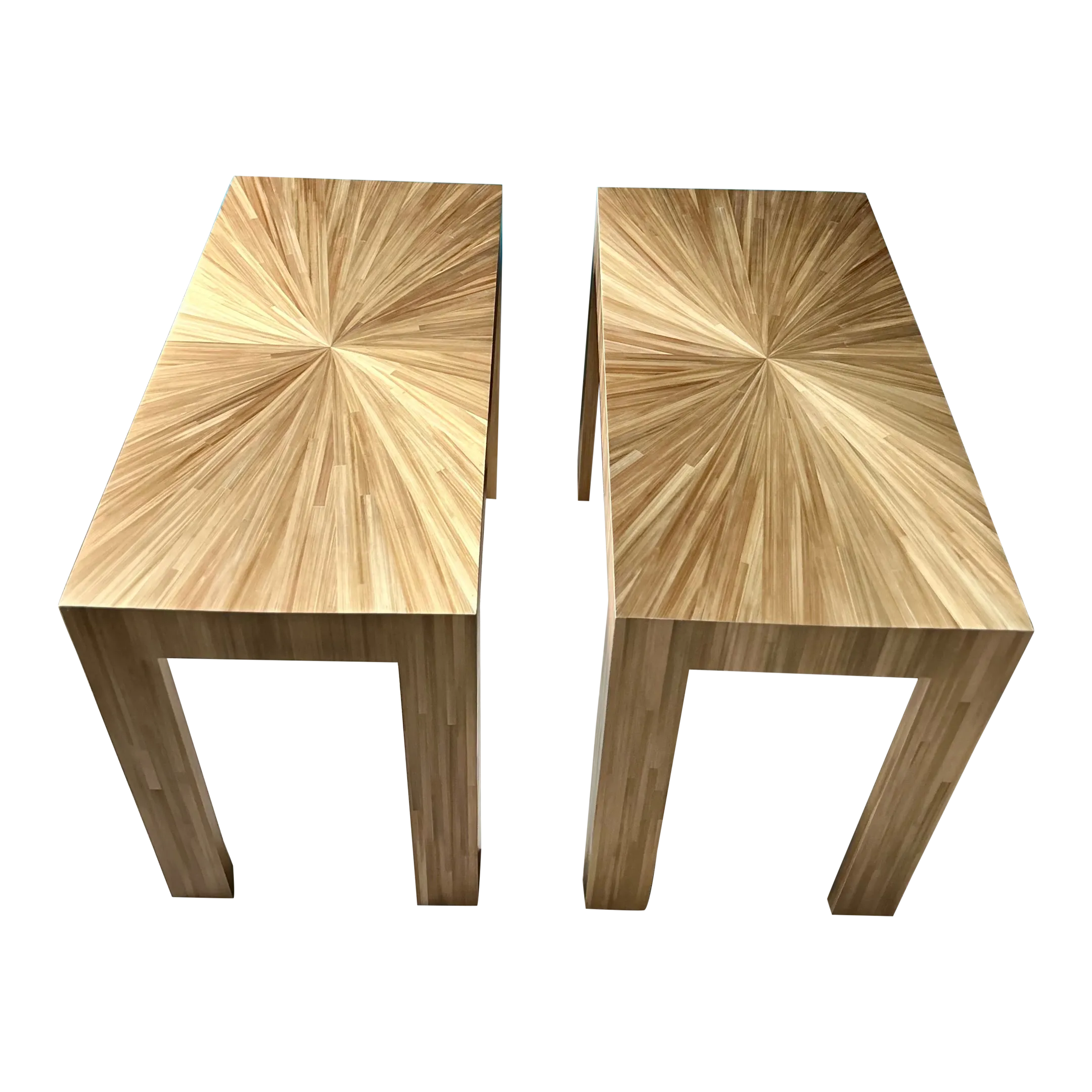 Strawarquetry Coffee Tables - a Pair | Chairish